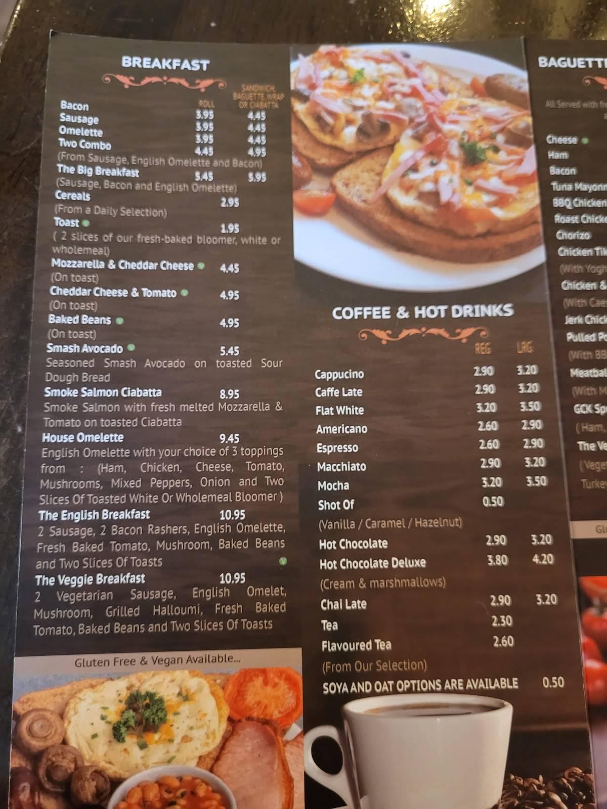 Menu at Grand Central Kitchen restaurant, Birmingham