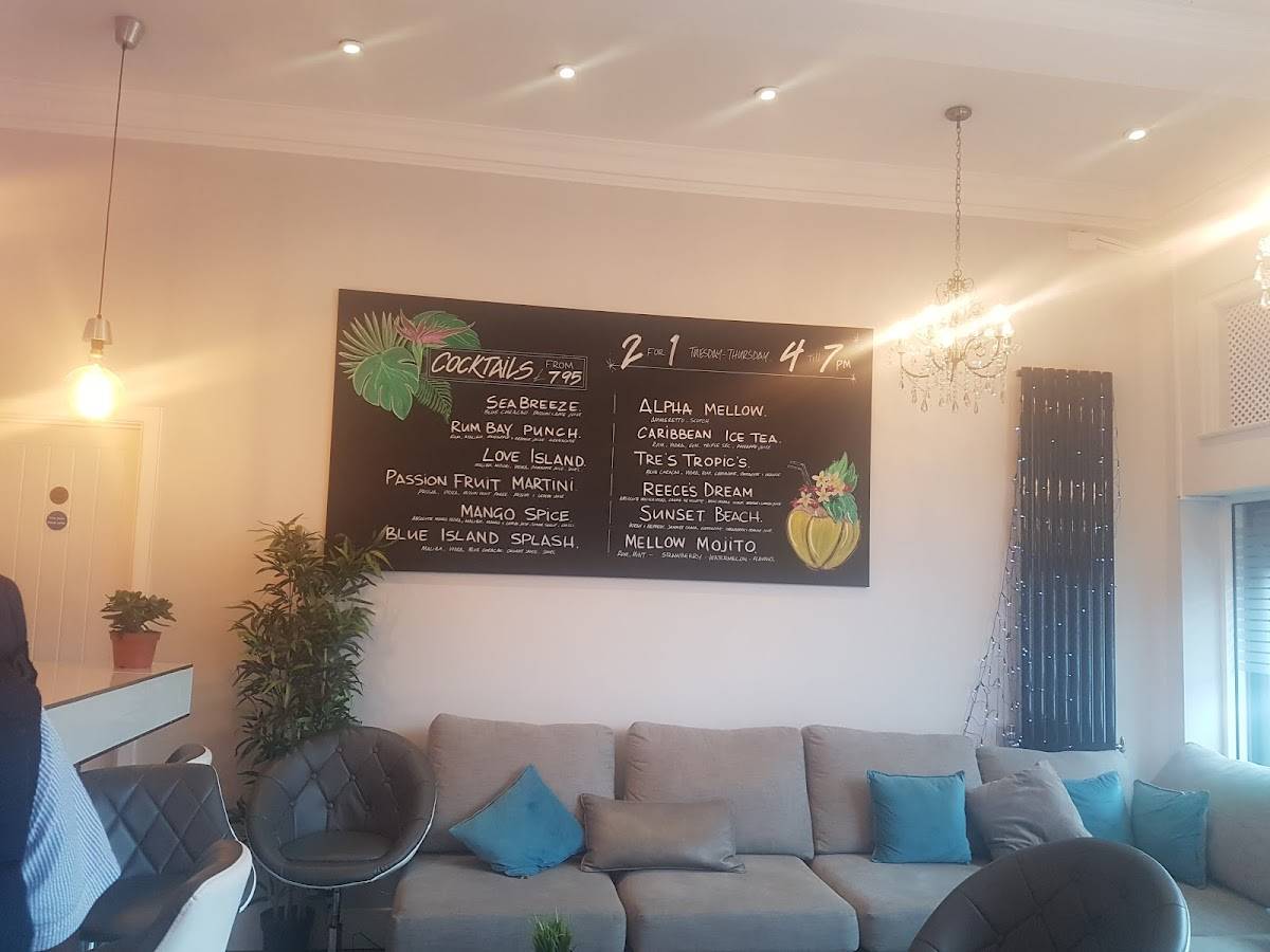 Menu at Mellow's restaurant, Birmingham