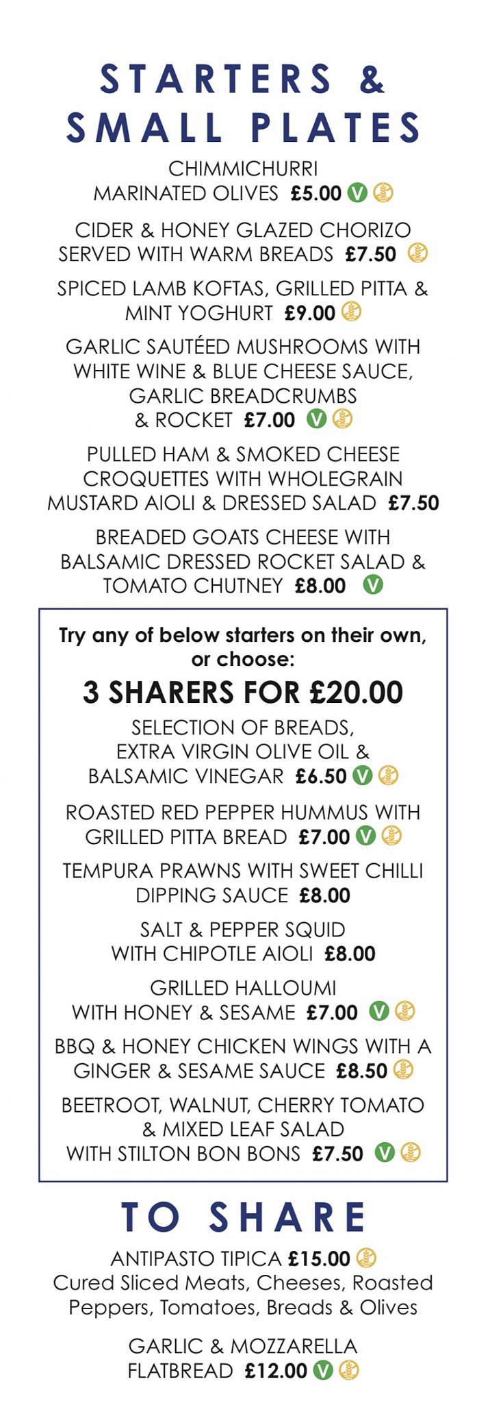 Menu at Blue Lion pub & bar, Atherstone, 8 Church Rd