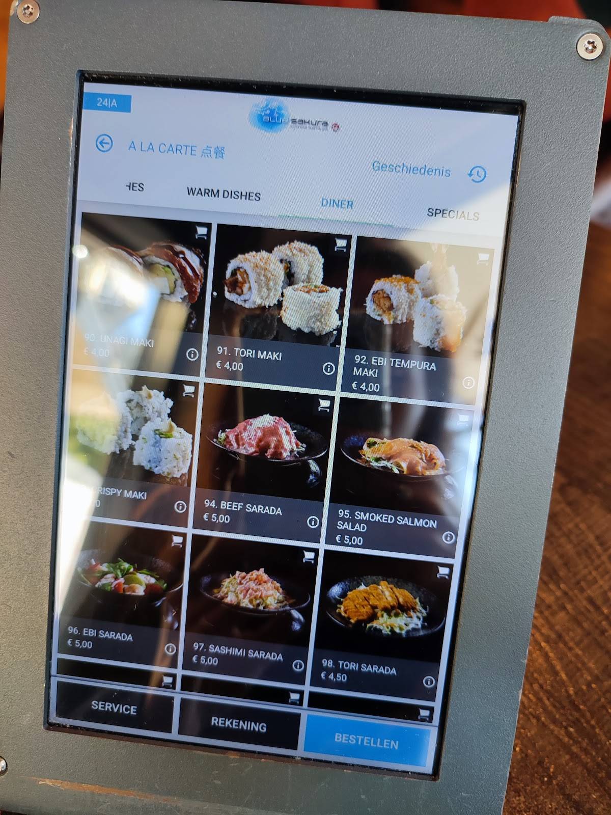 Speisekarte von Blue Sakura, Enschede