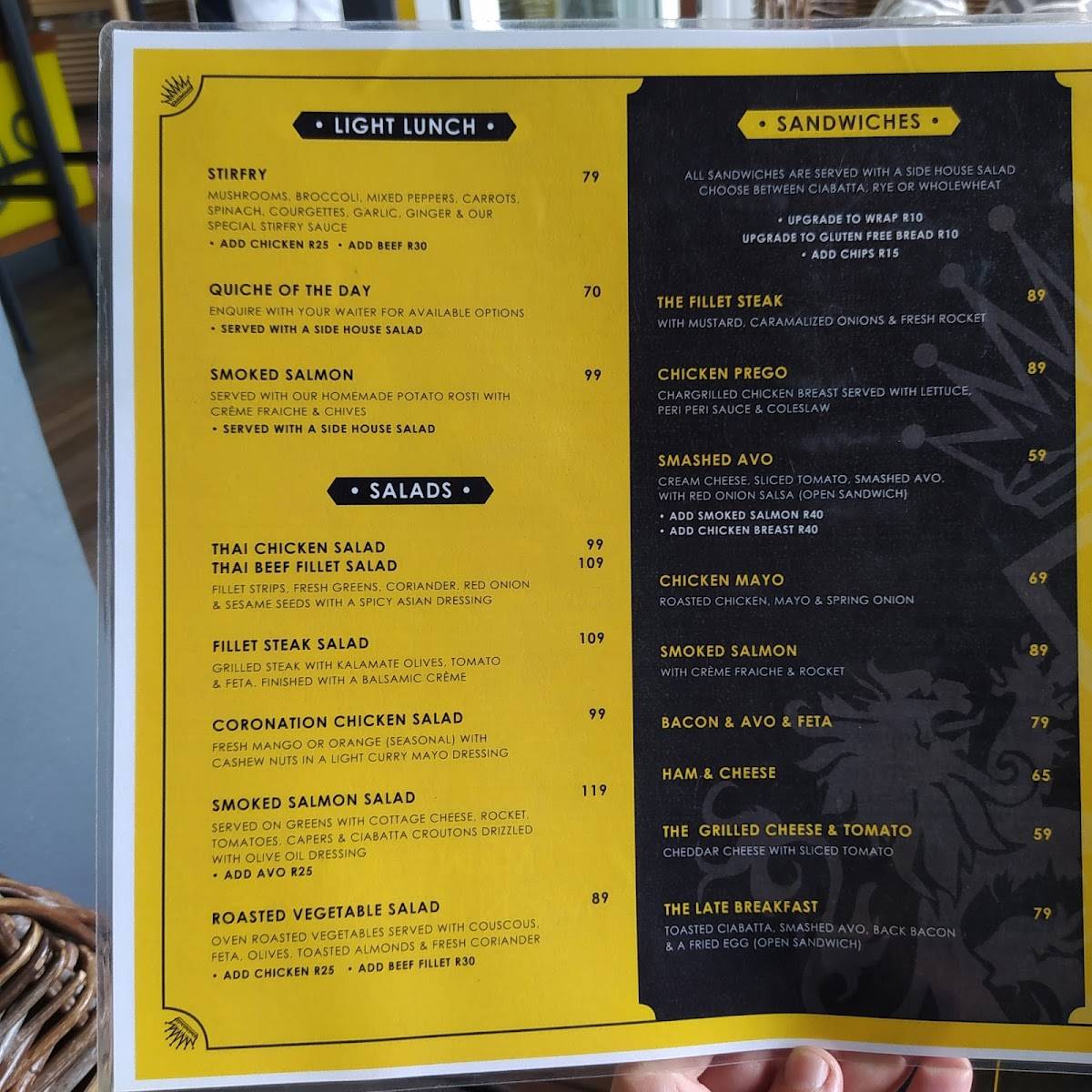 Menu at Bocadillos Restaurant & Bakery, Port Elizabeth, 42 6th Ave