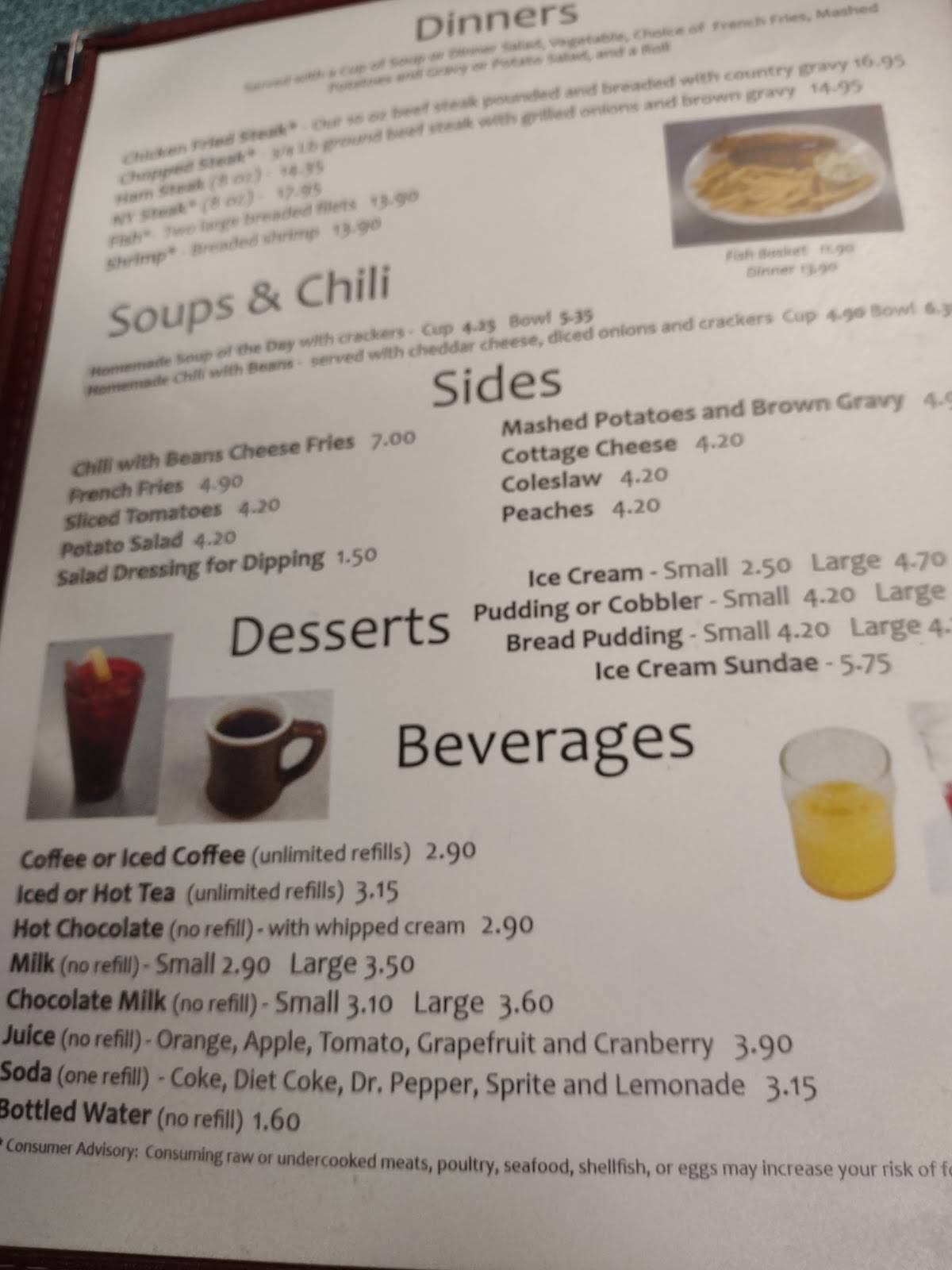 Menu at Bonanza Cafe, Fort Mohave, AZ-95
