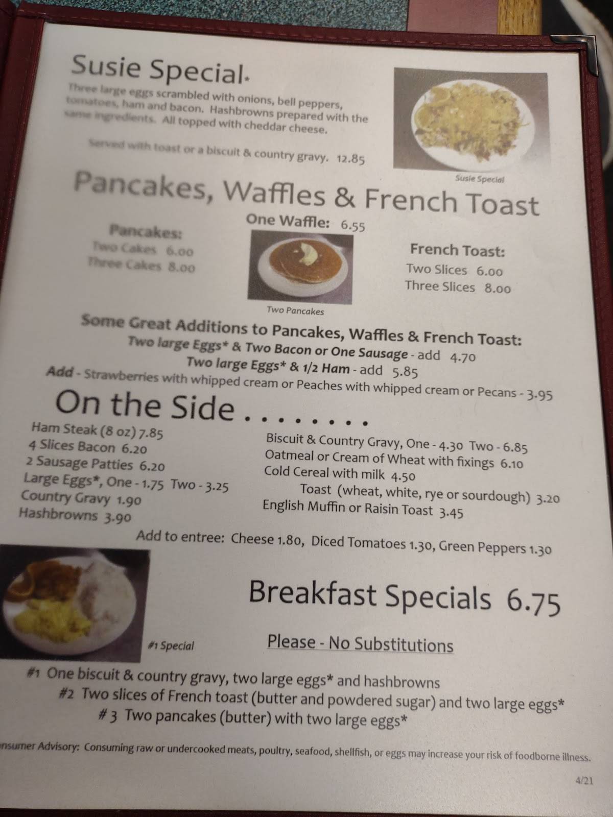 Menu at Bonanza Cafe, Fort Mohave, AZ-95