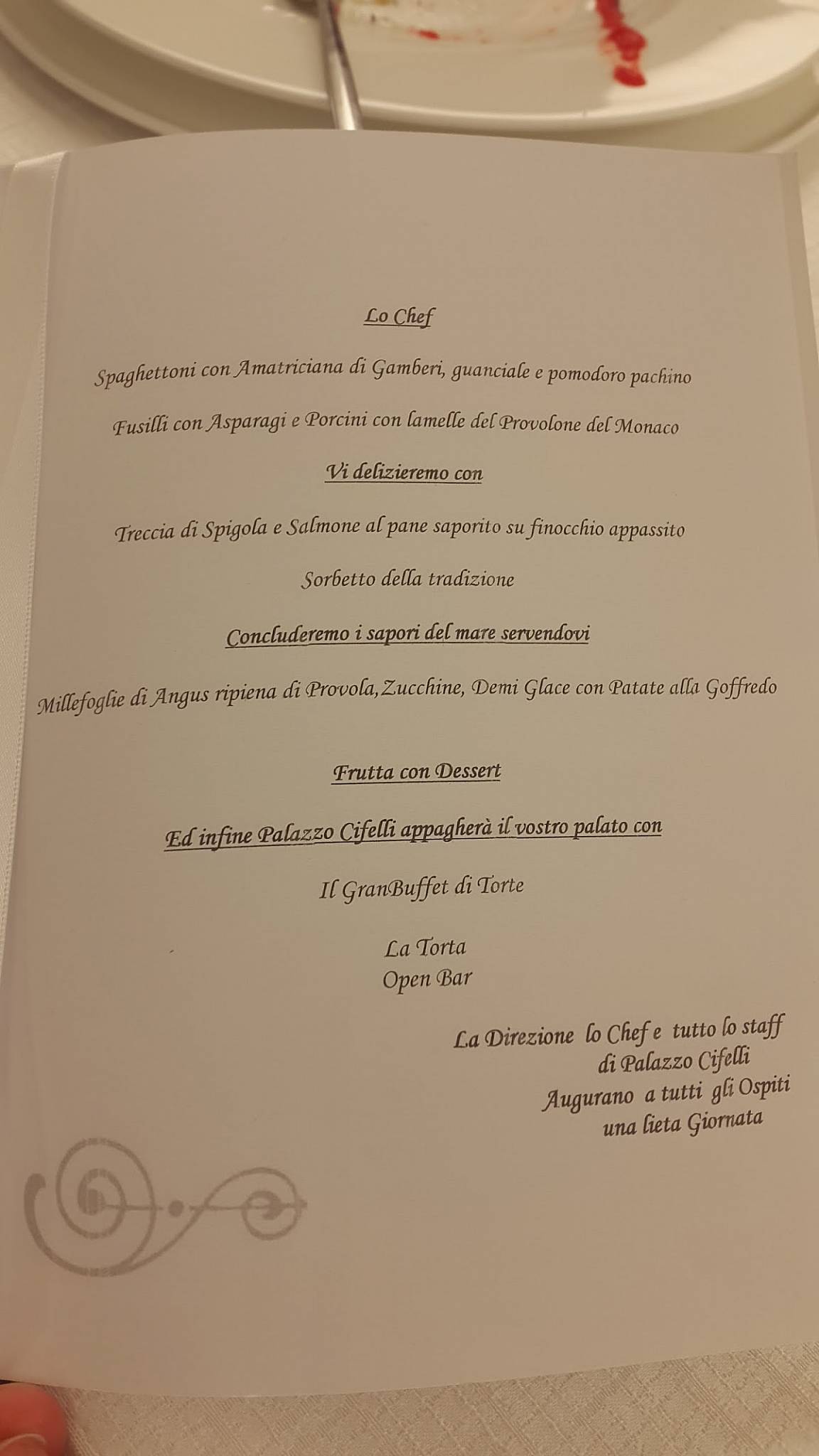 Menu da Palazzo Cifelli ristorante, Boscotrecase, Via Cifelli