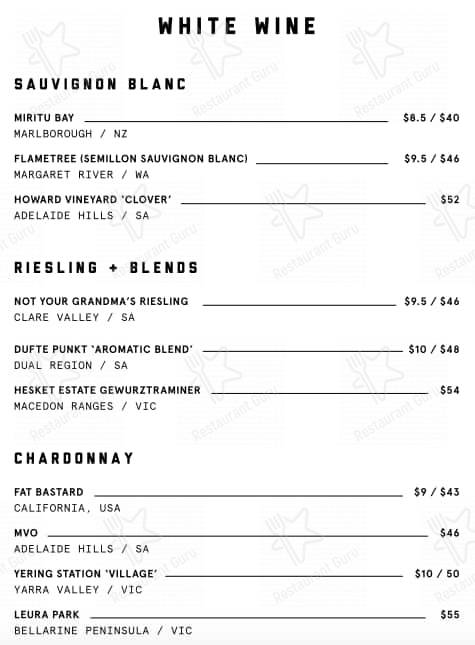 Menu at Bridge Hotel Werribee restaurant, Werribee