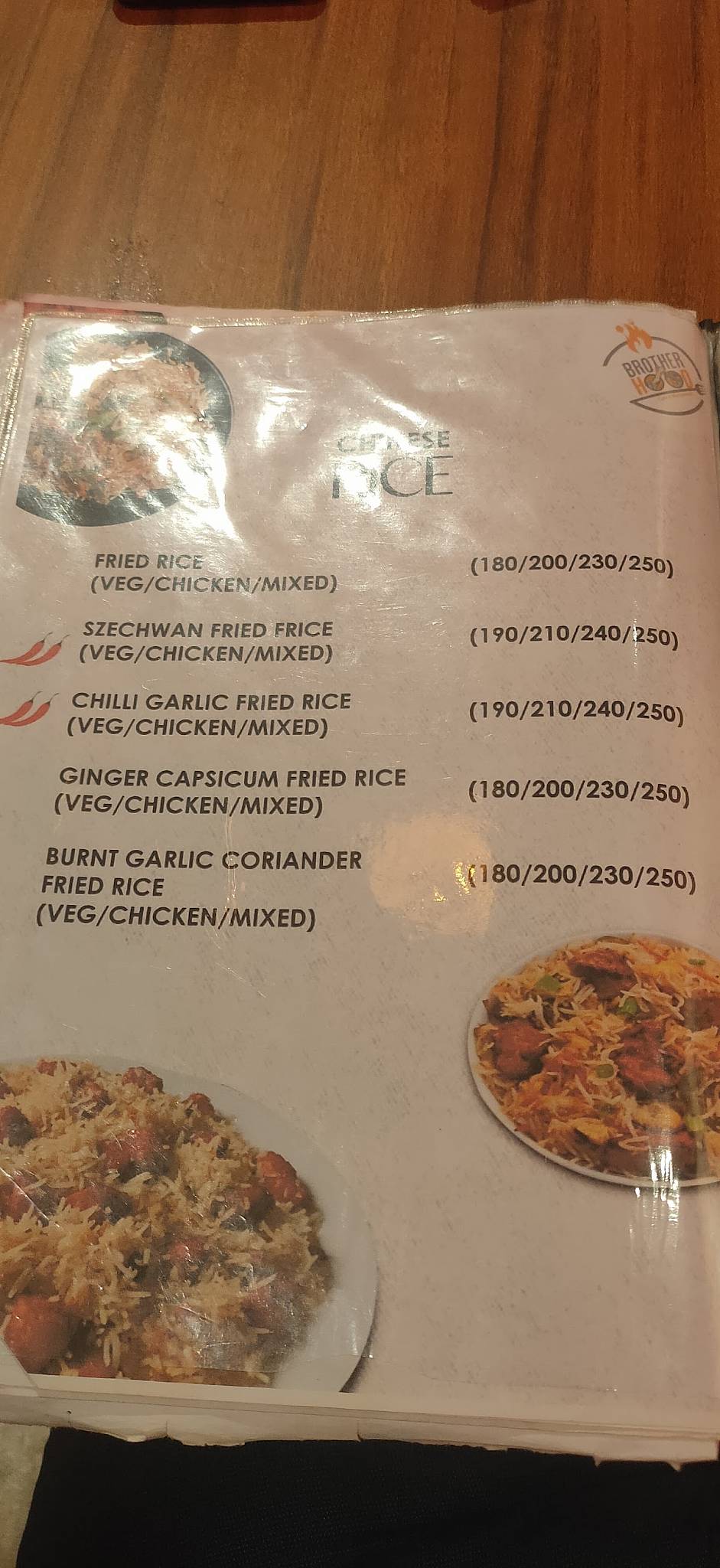 Menu at Brotherhood Cafe and Restaurant, Silchar