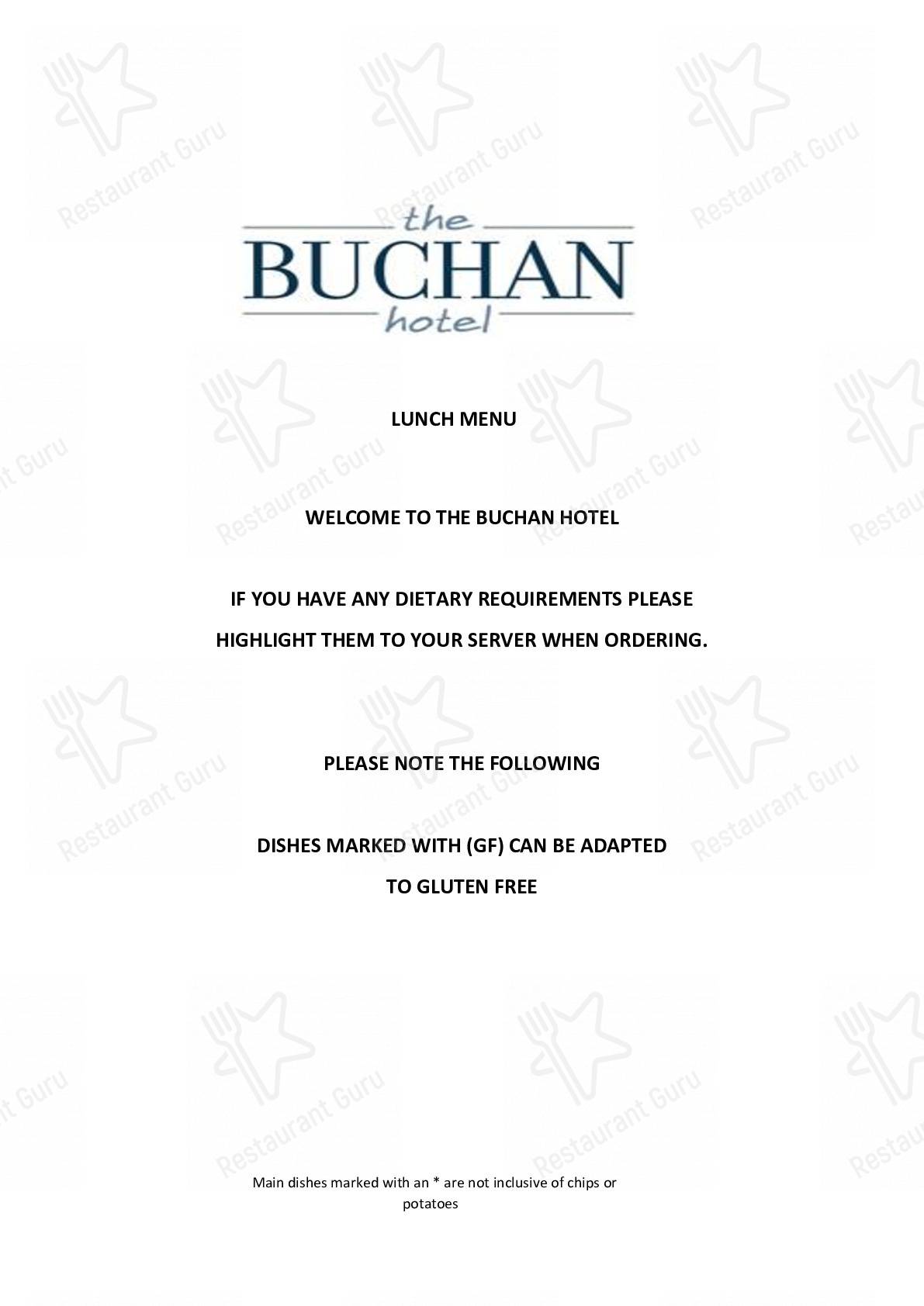 Menu at Buchan Hotel pub & bar, Ellon