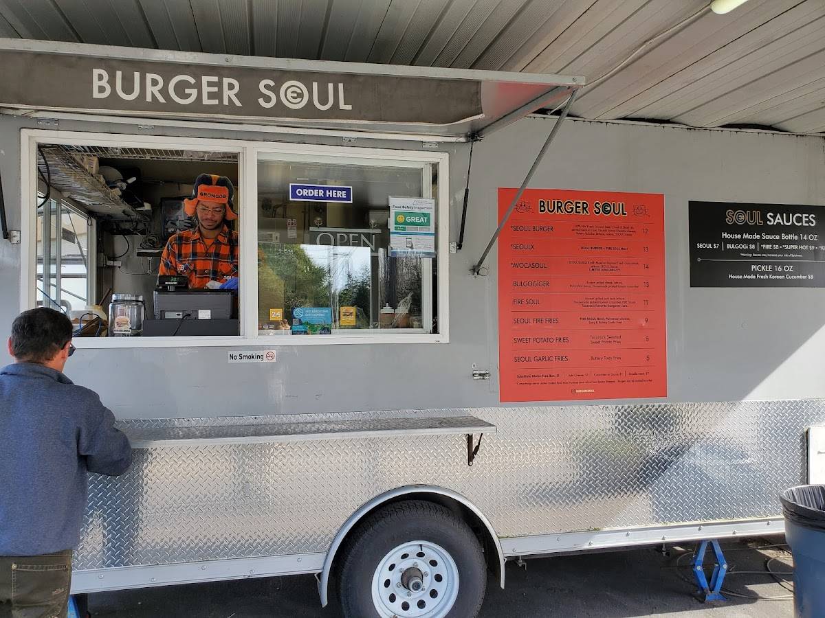 Menu at BURGER SEOUL restaurant, Tacoma