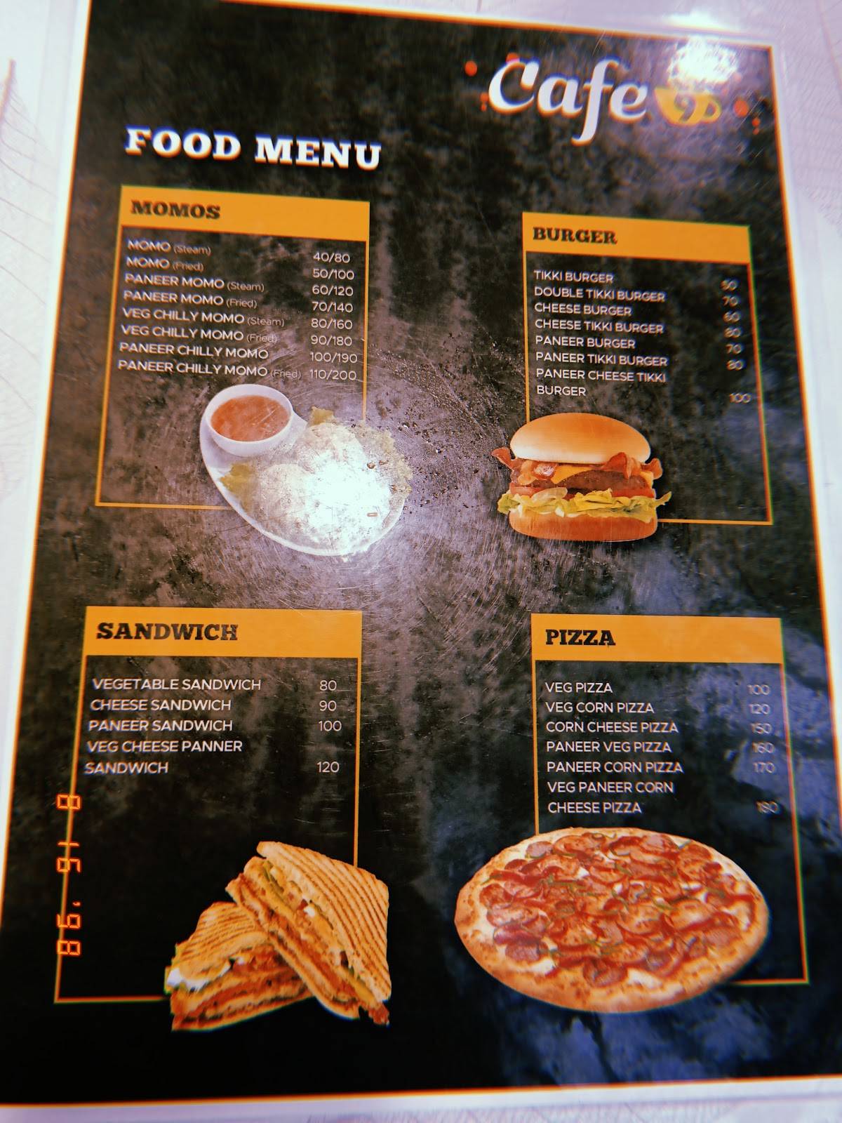 Menu at Cafe 9, Mandi