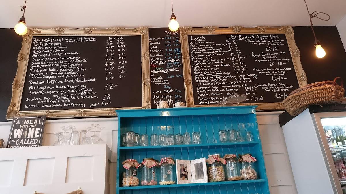 Menu at Beryl & Pegs Coffee, Tea & Sandwich Bar, Reigate