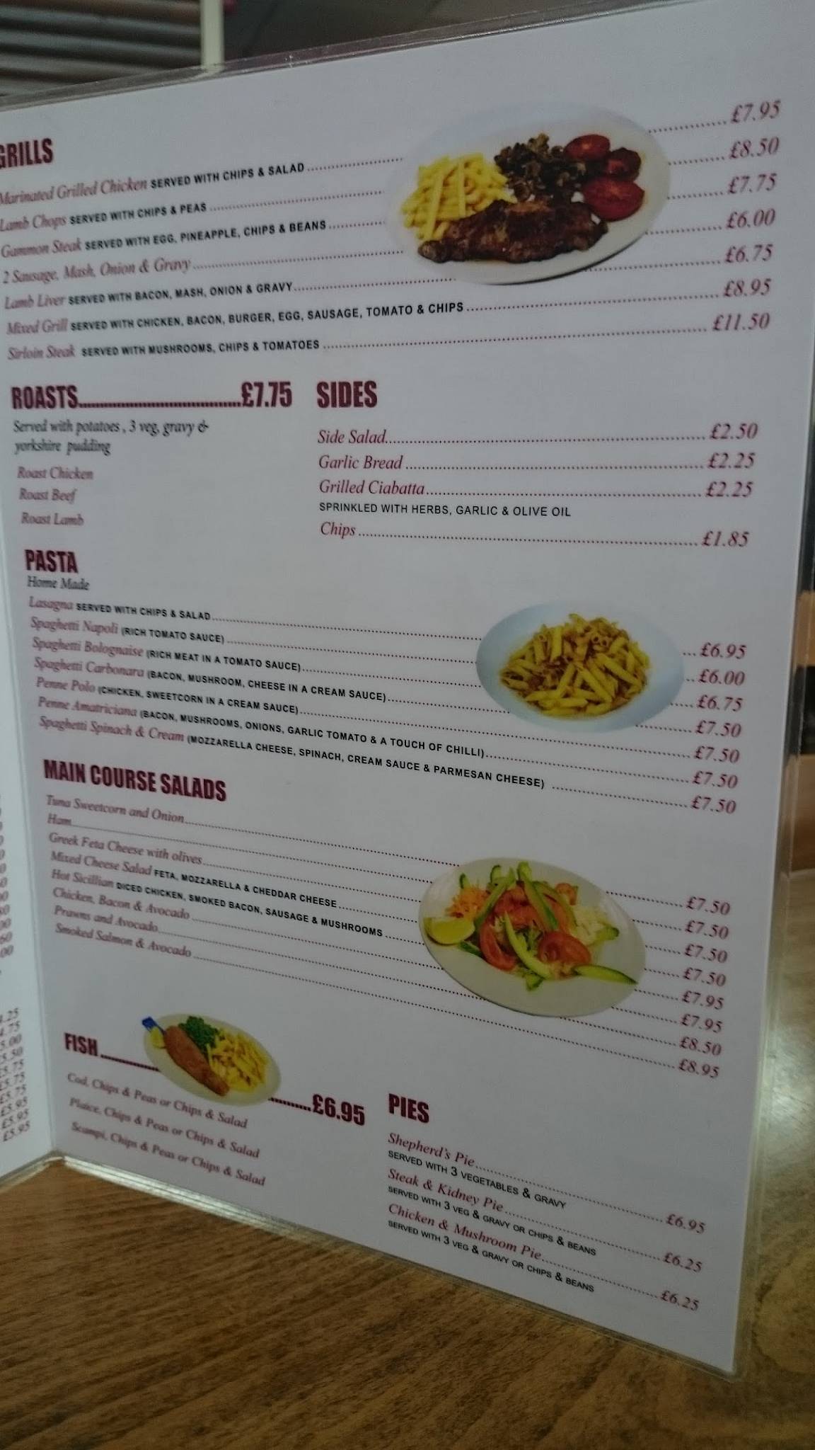Menu at Cafe Latte., Dunstable