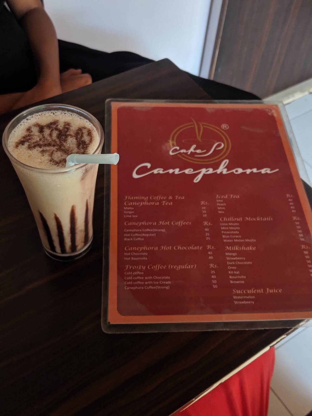 Menu at Cafe Canephora, Mumbai