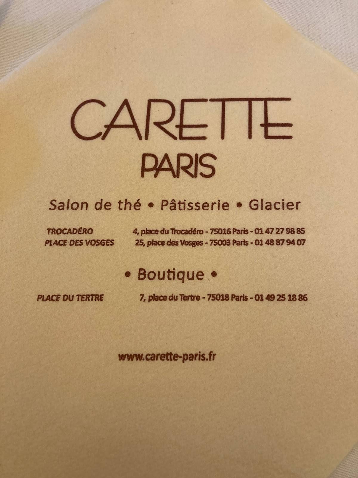 Menu at Carette pub & bar, Paris, 25 Pl. des Vosges