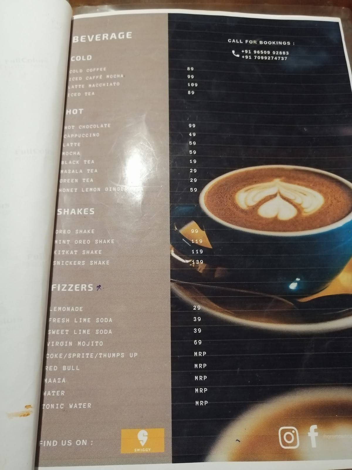 Menu at HOMETOWN CAFE DULIAJAN, Duliajan