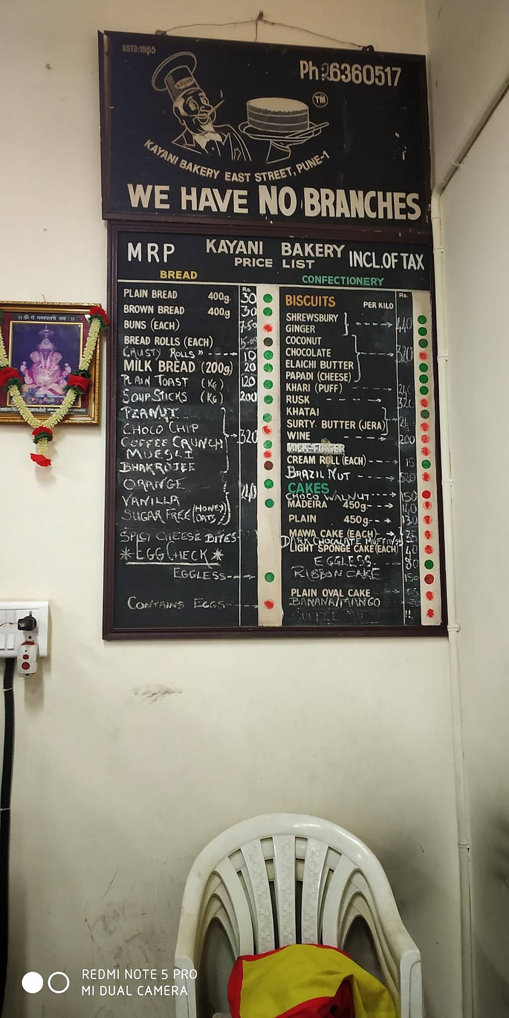 Menu at Kayani Bakery, Pune, 6