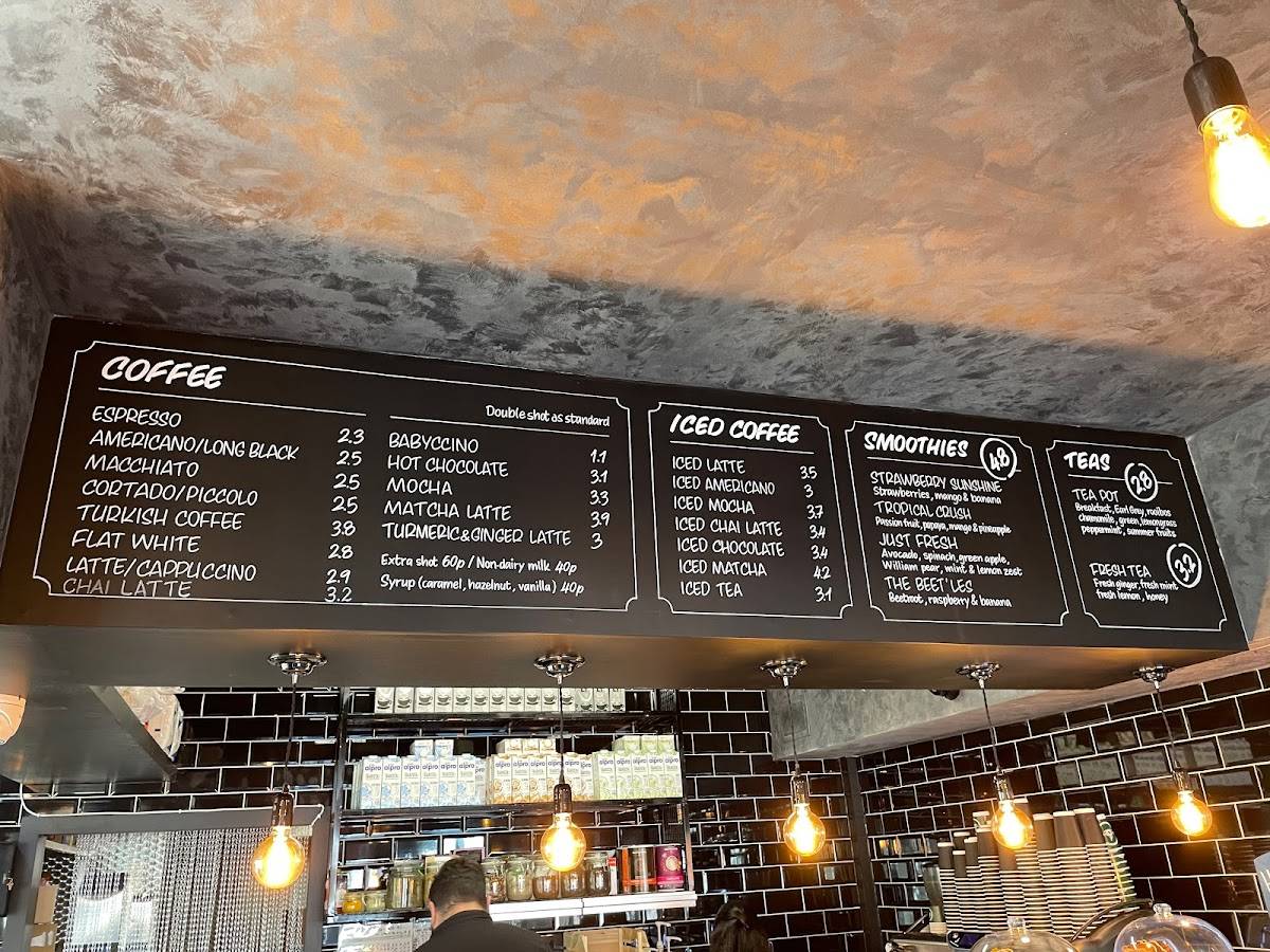 Menu at Cafe No 92, London