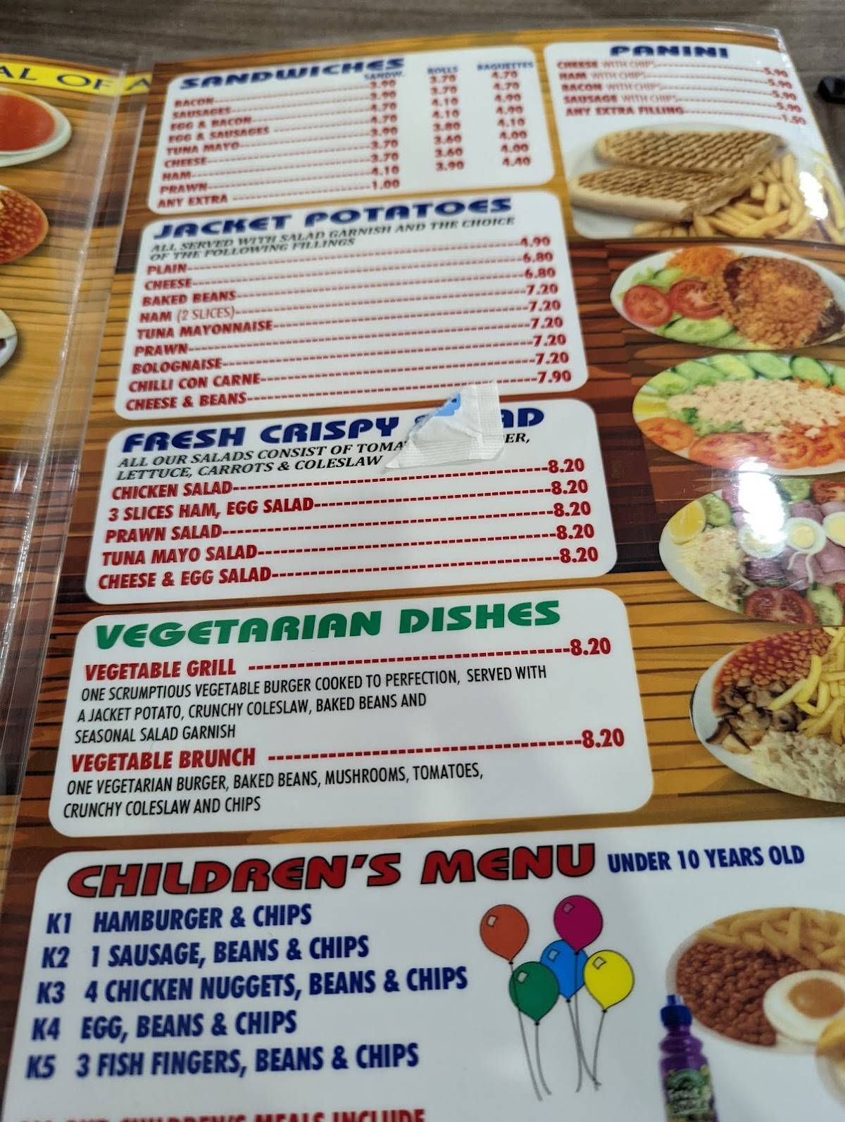 Menu at Silverspoon Cafe, King's Lynn