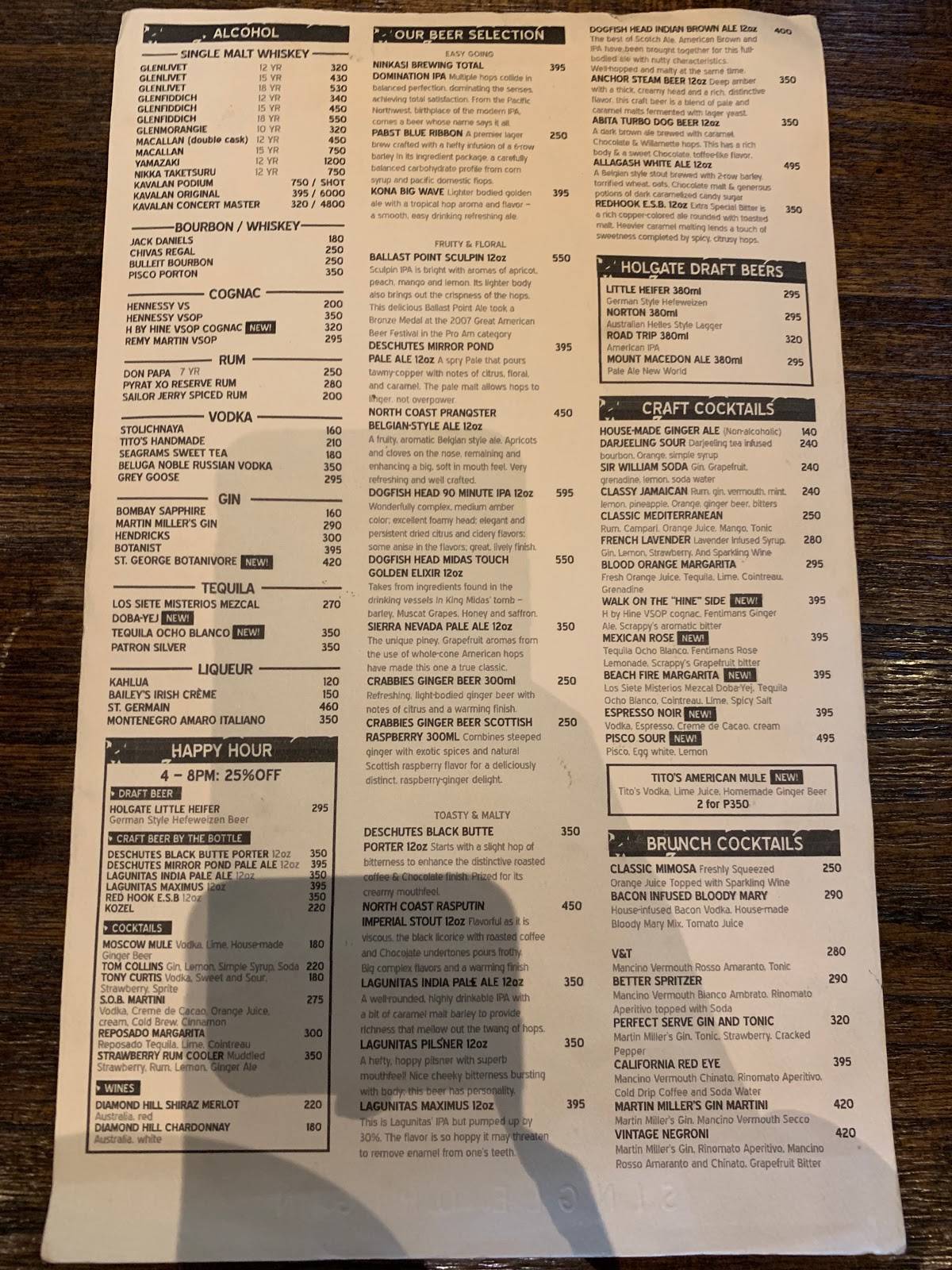 Menu at Single Origin - Greenbelt 5 cafe, Makati, Greenbelt 5 GF