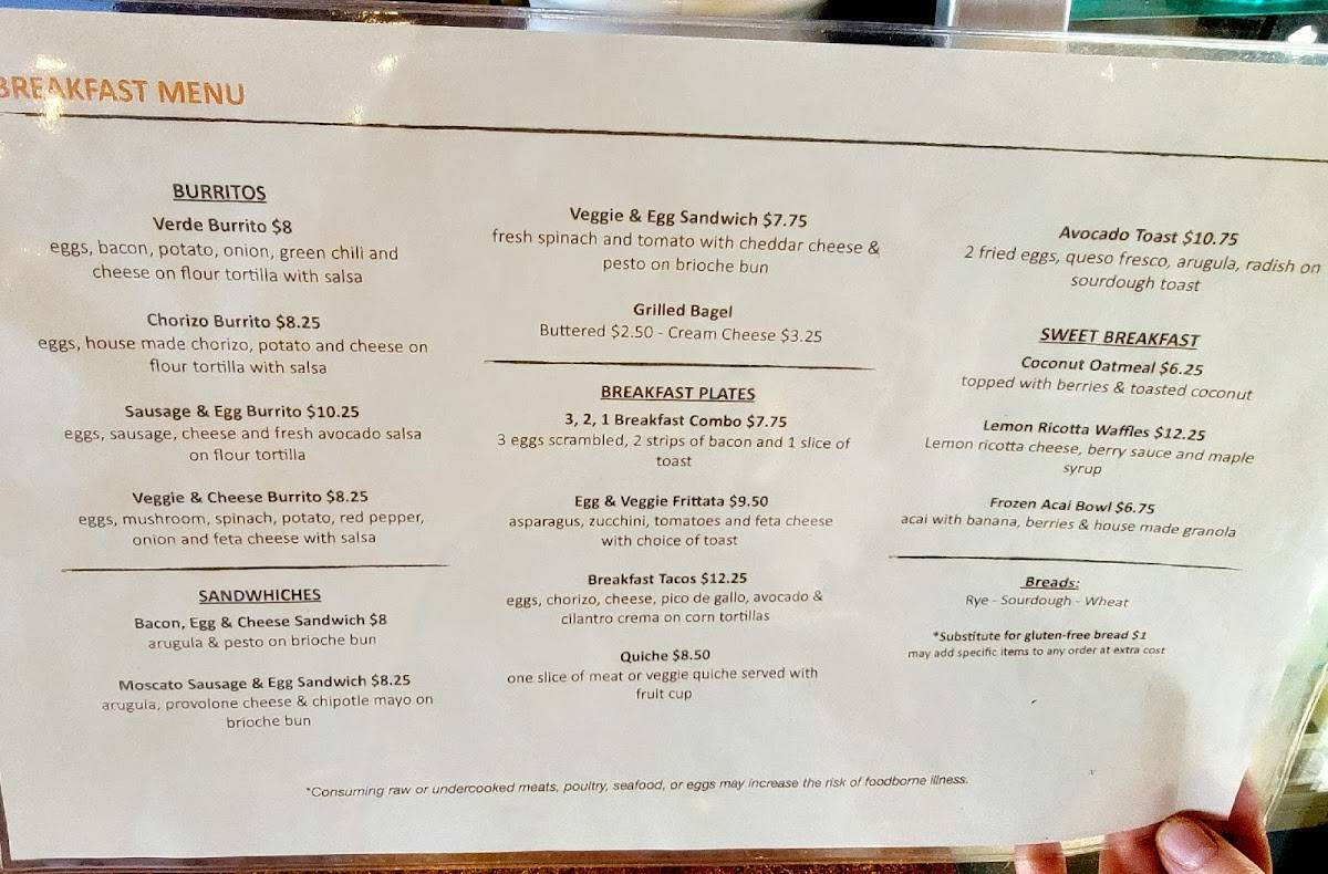 Menu at Thanks A Latte Espresso Cafe, Camp Verde