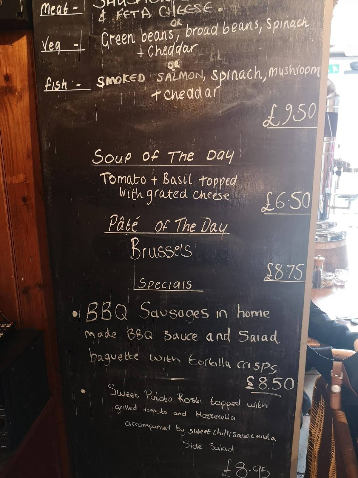 Menu at The Barn Cafe Dorset, Lytchett Minster