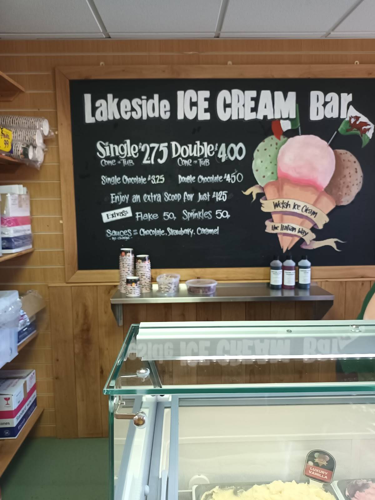 Menu at The Lake Cafe, Llangorse, Lakeside Caravan Park