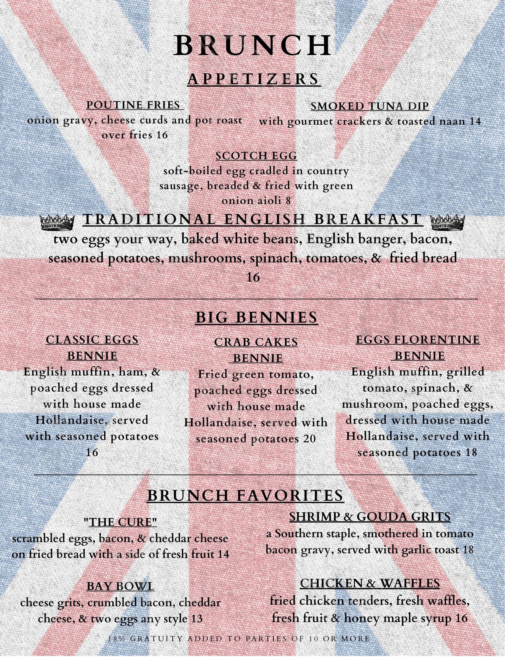 Menu at Calvert's in the Heights pub & bar, Pensacola