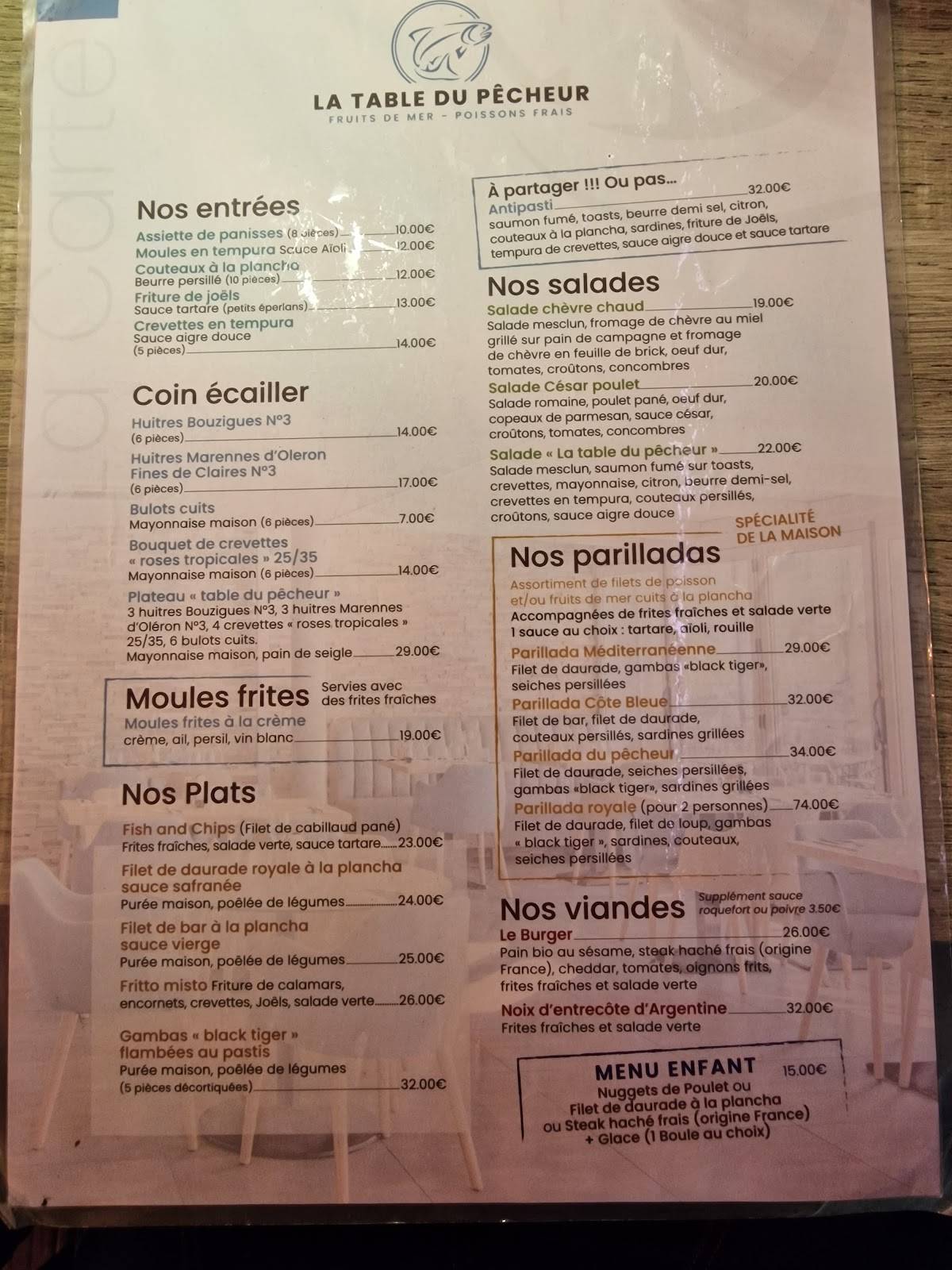 Menu au Le Scoop - La table du Pêcheur restaurant, Carry-le-Rouet