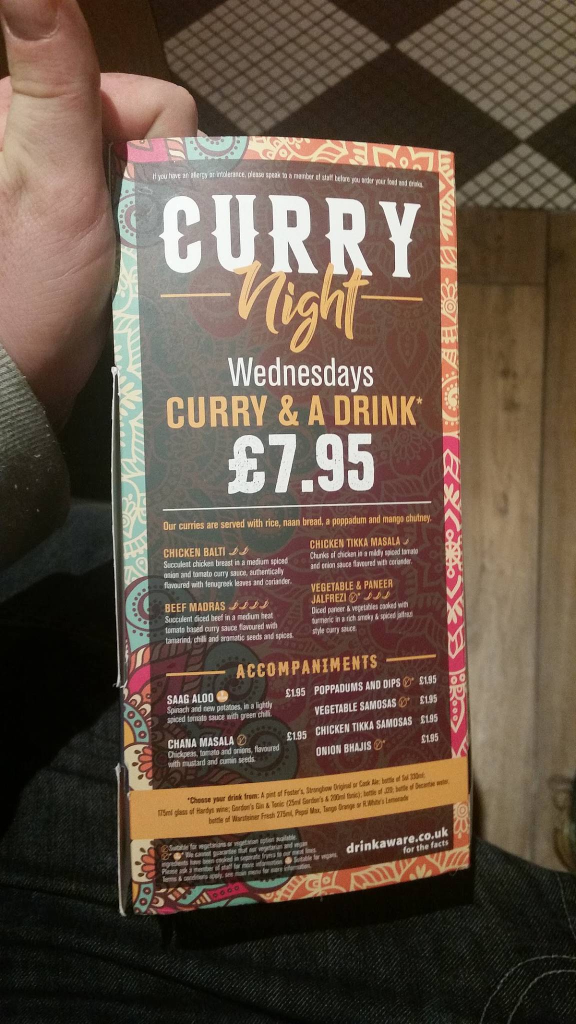 Menu at Chain Runner pub & bar, Livingston