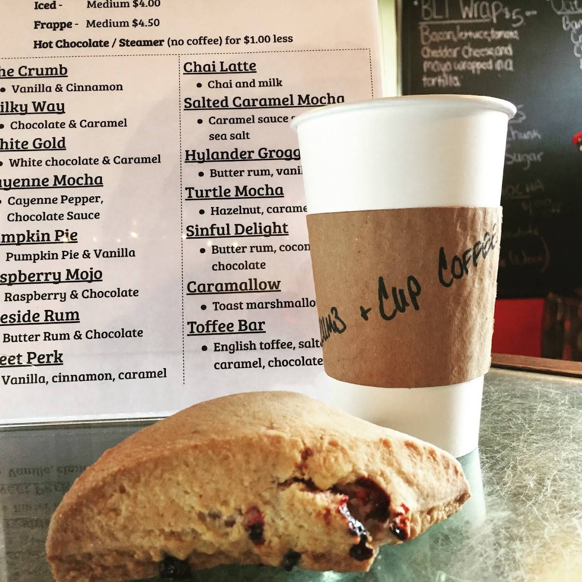 Menu at Chapman's Coffee House, New Concord, 68 1/2 W Main St