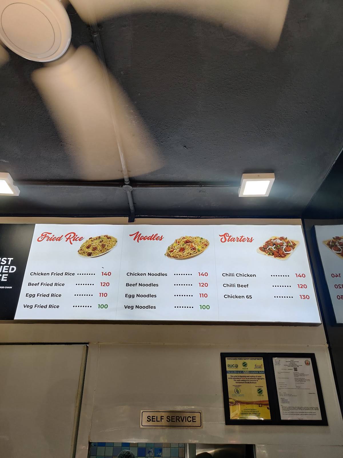Menu at Just Fried Rice, Chennai