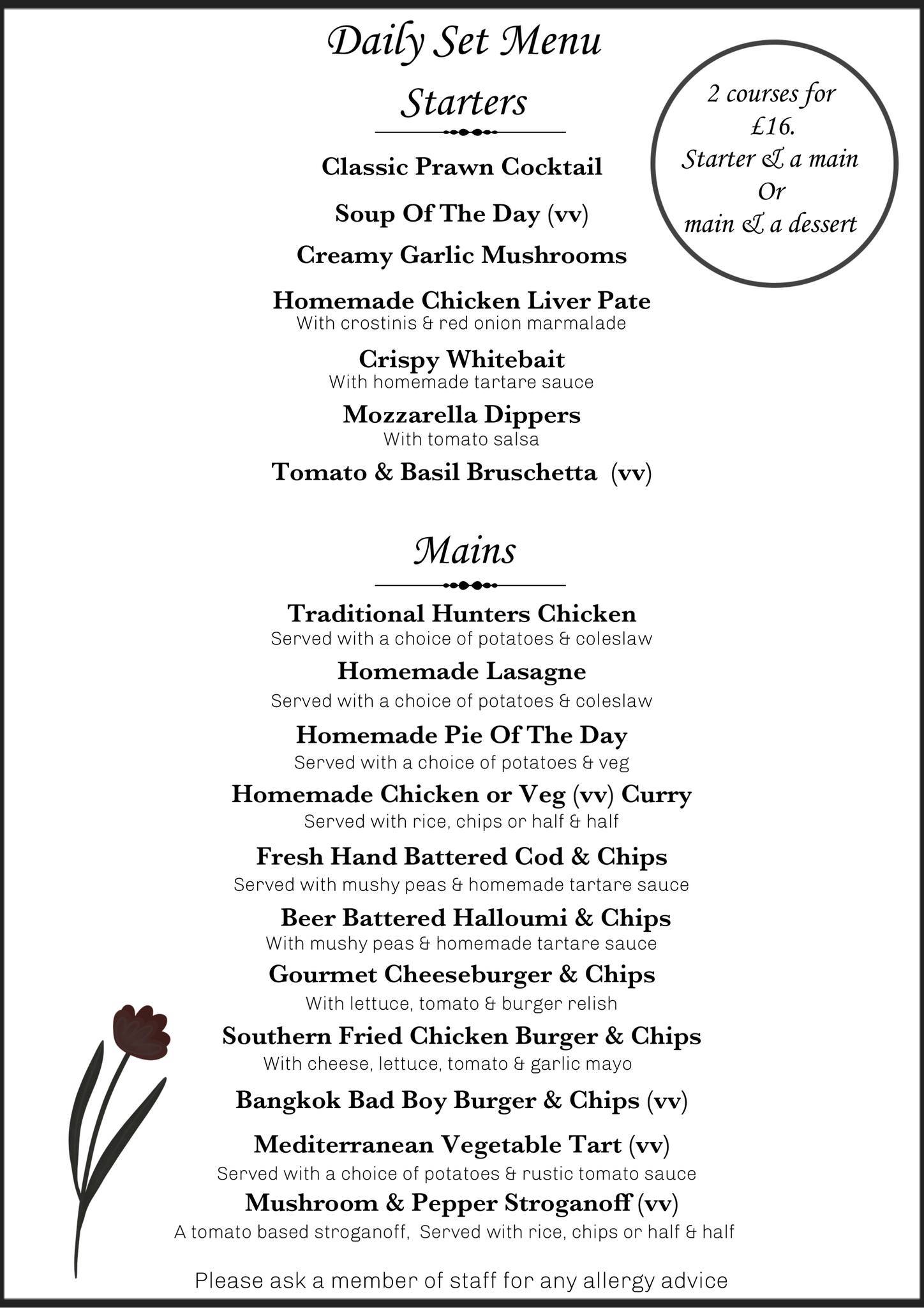 Menu at The George Hotel pub & bar, Chepstow