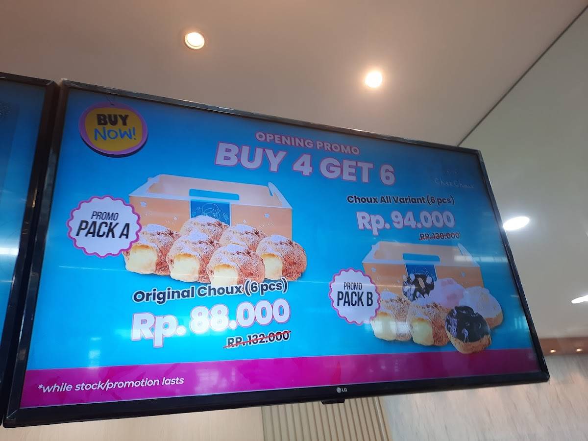 Menu at Chez Choux Terminal 2D Bandara Soekarno Hatta, Tangerang