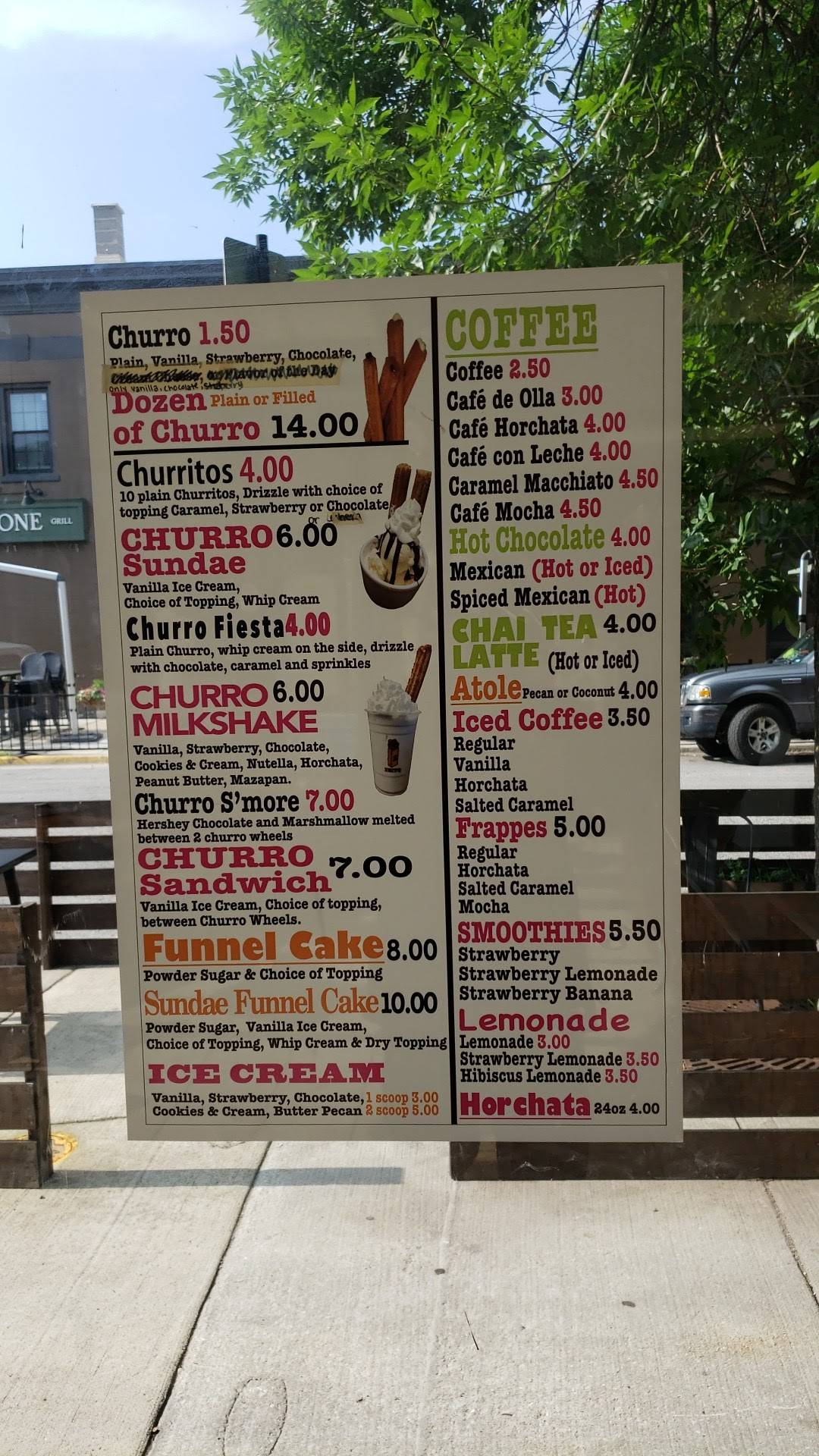 Menu at Xurro Churro Factory desserts, Chicago, N Lincoln Ave