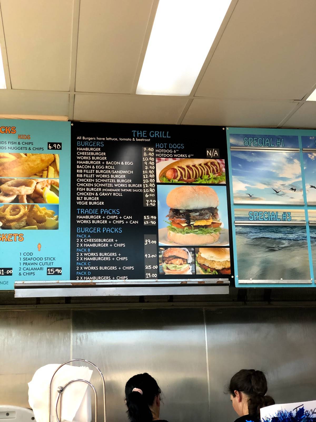 Menu at Codmother restaurant, Narangba