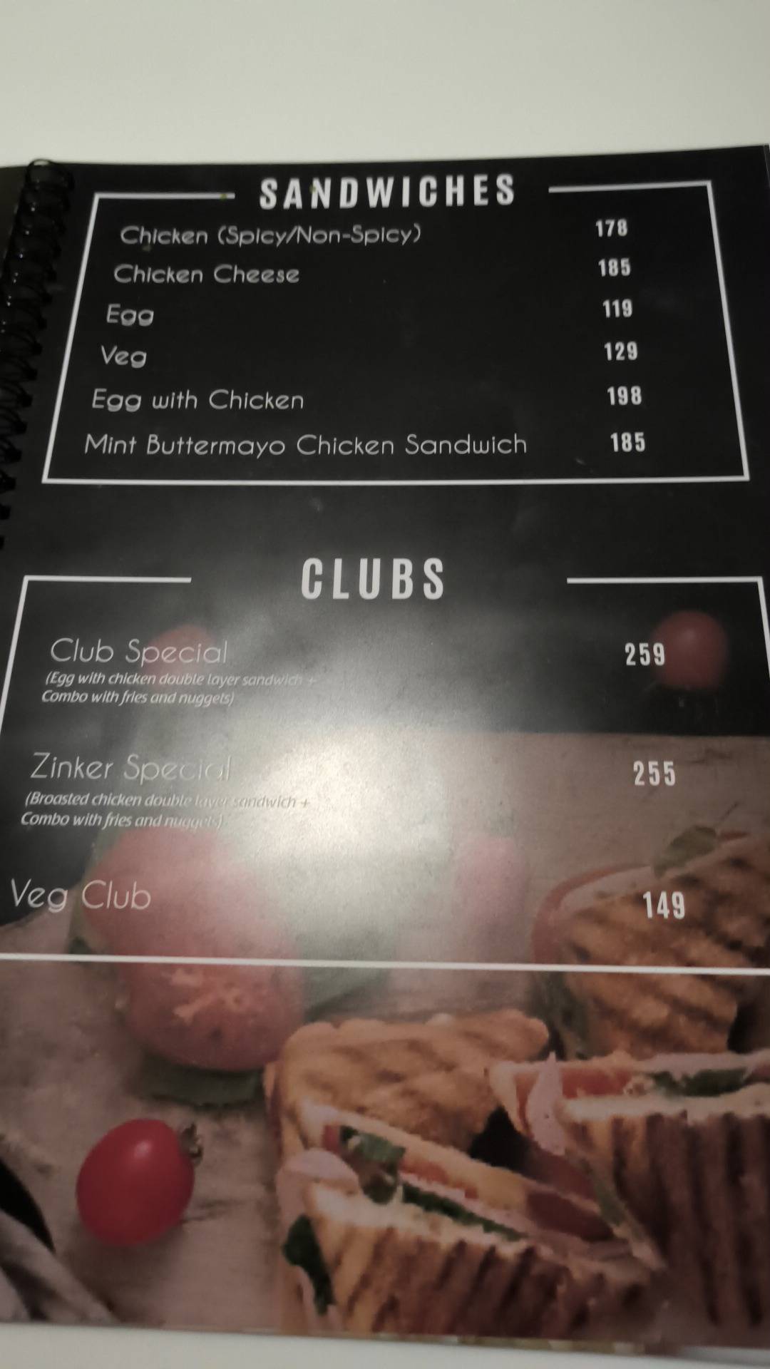 Menu at Coffee cream, Tirur