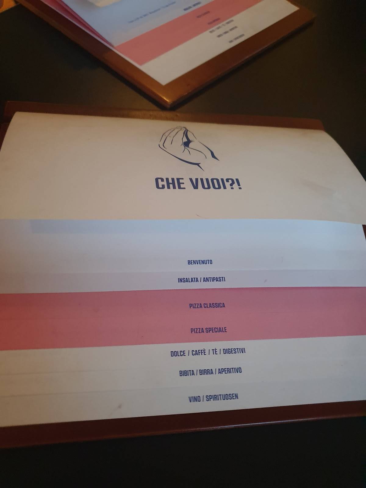 Speisekarte von DIO/MIO Pizza Napoletana, Basel