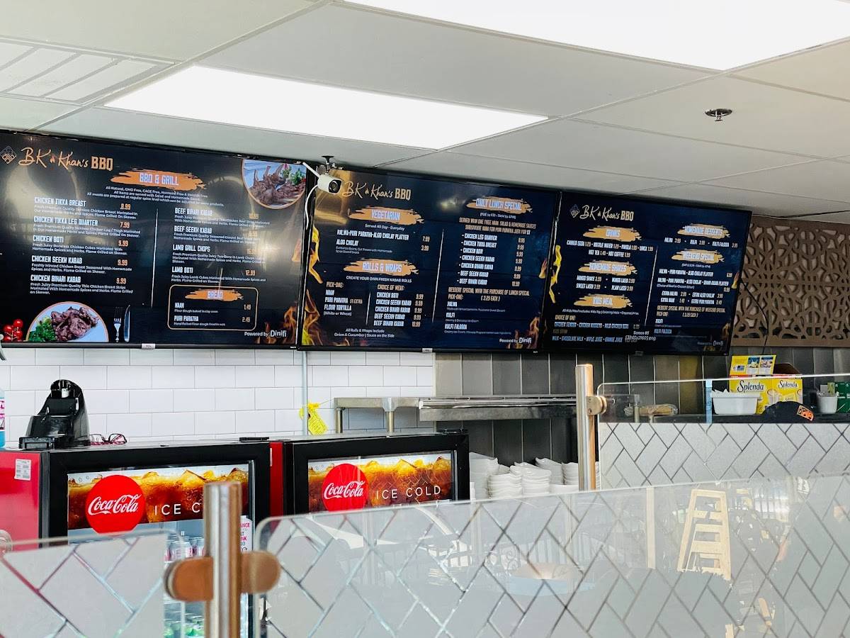 Menu at BK Khan BBQ, Farmers Branch