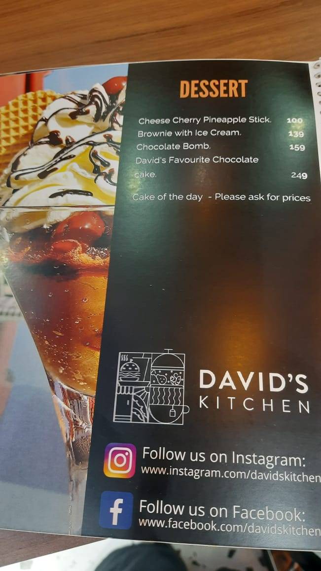 Menu at David's Kitchen, Kattanam