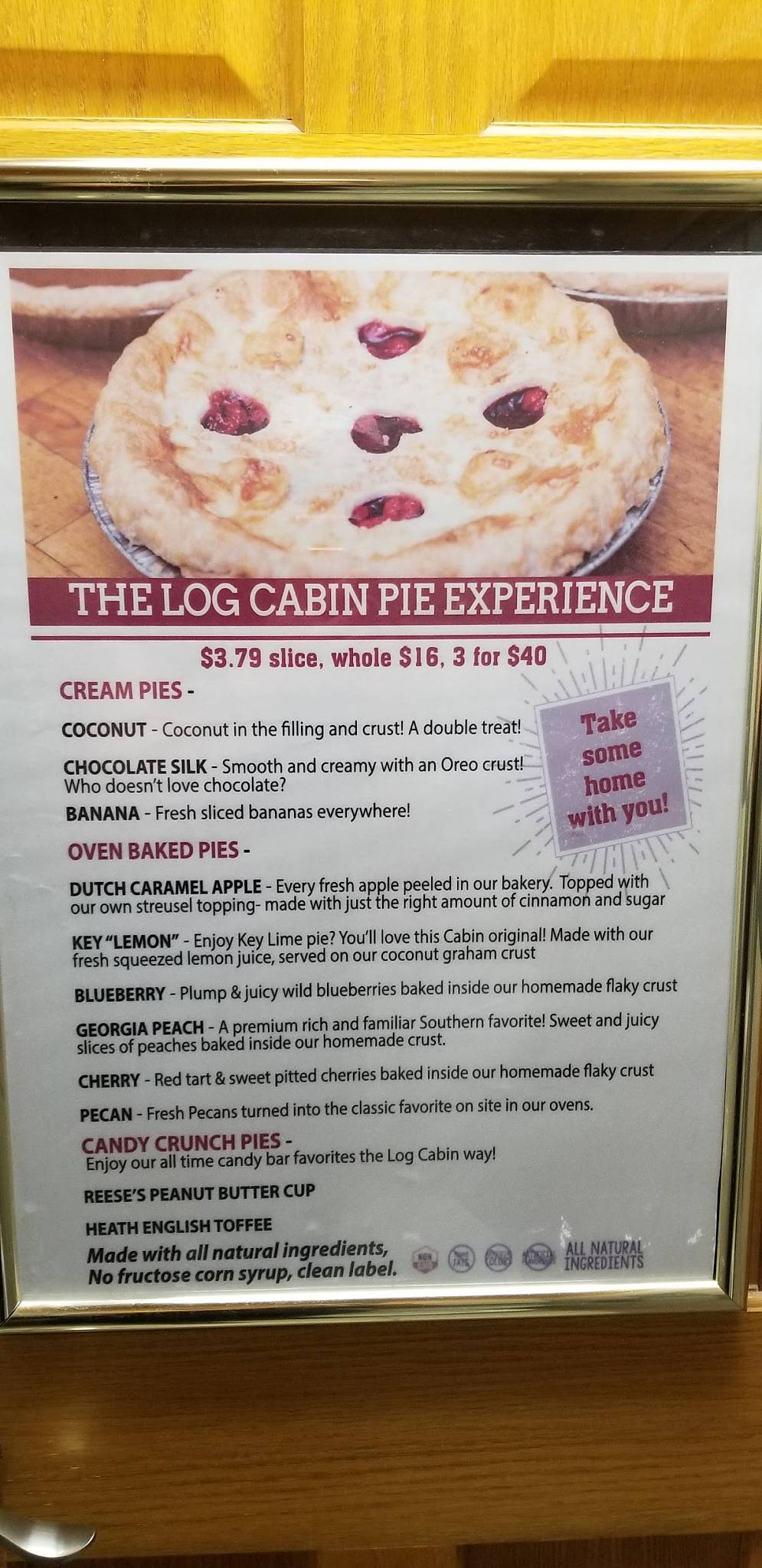 Menu at Log Cabin Family Restaurant, Baraboo, 8th St