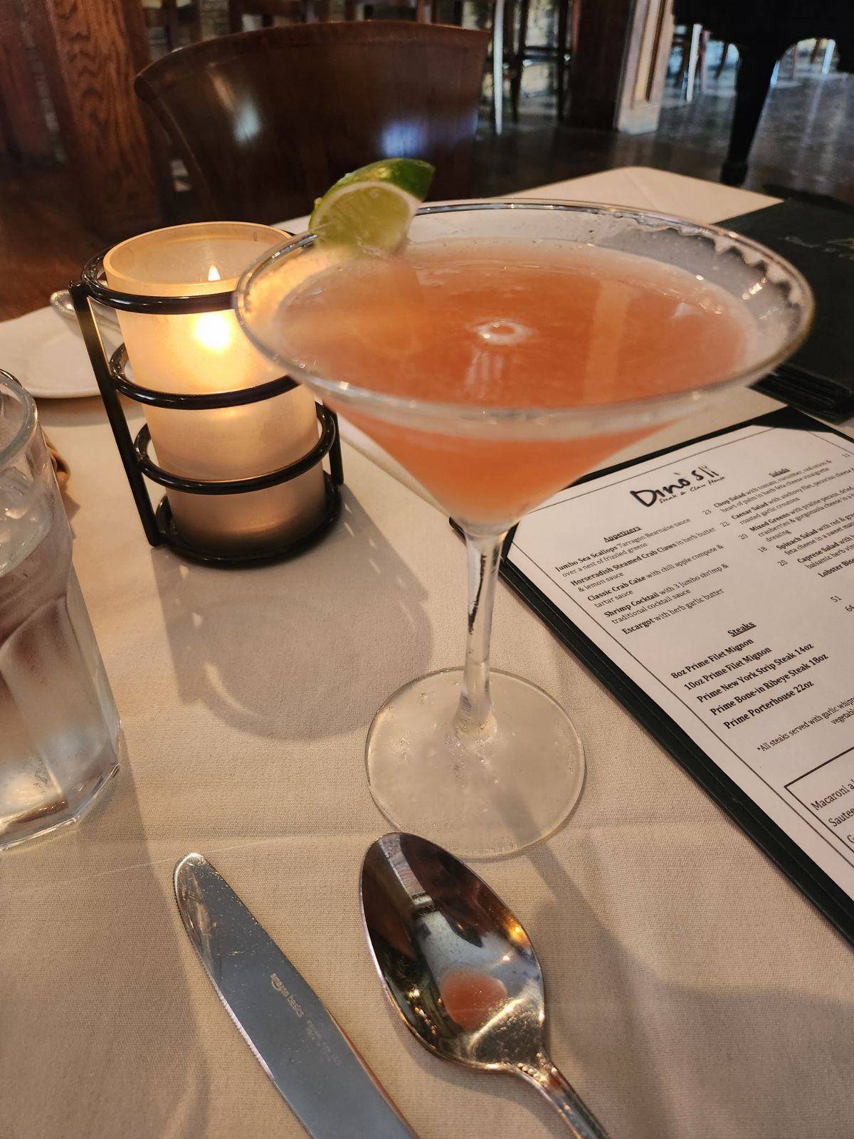 Menu at Dino’s Steak and Claw House steakhouse, Grapevine