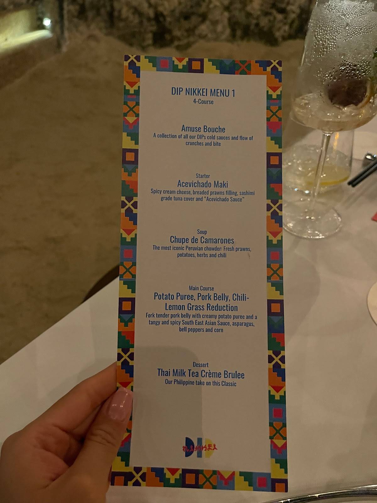 Menu at Dip (Nikkei Restaurant), Lapu-Lapu City