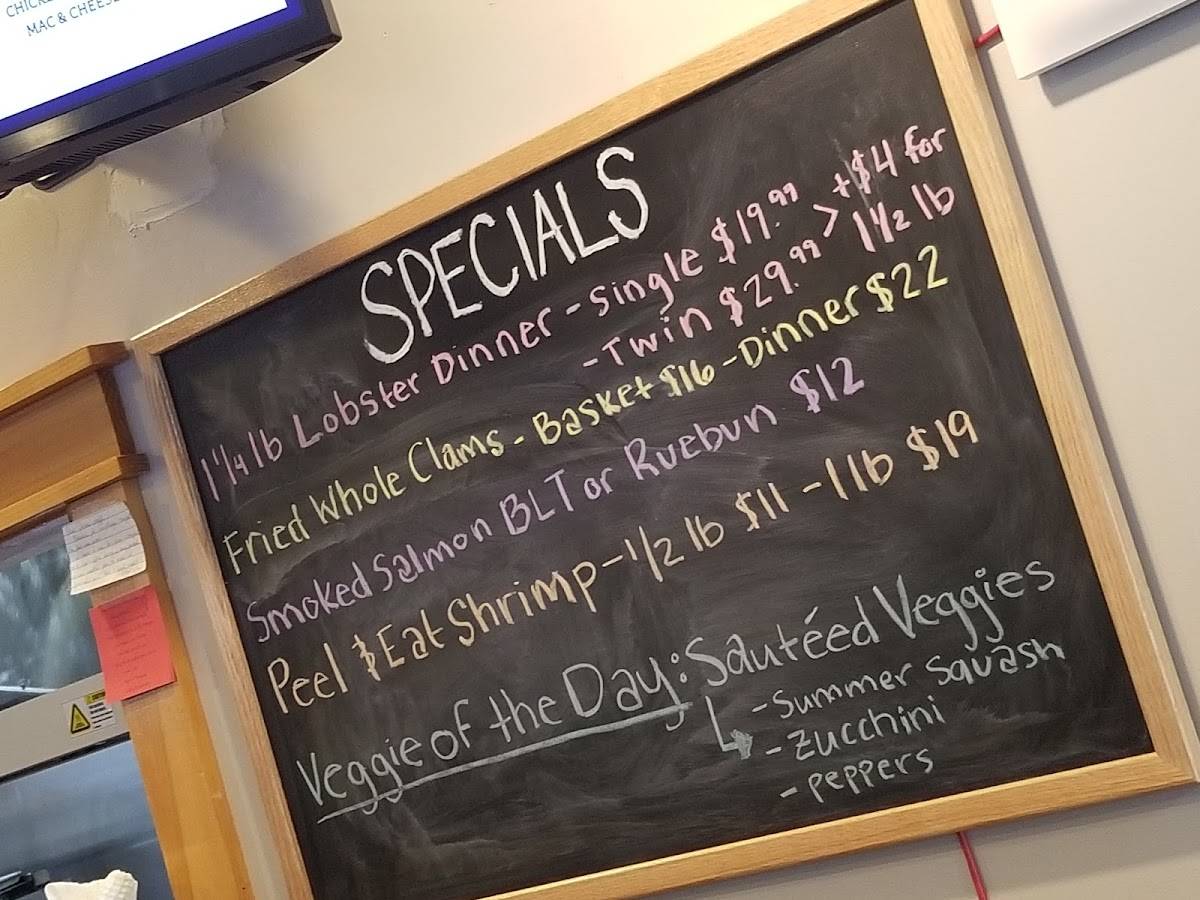 Menu at Docks Seafood restaurant, South Portland