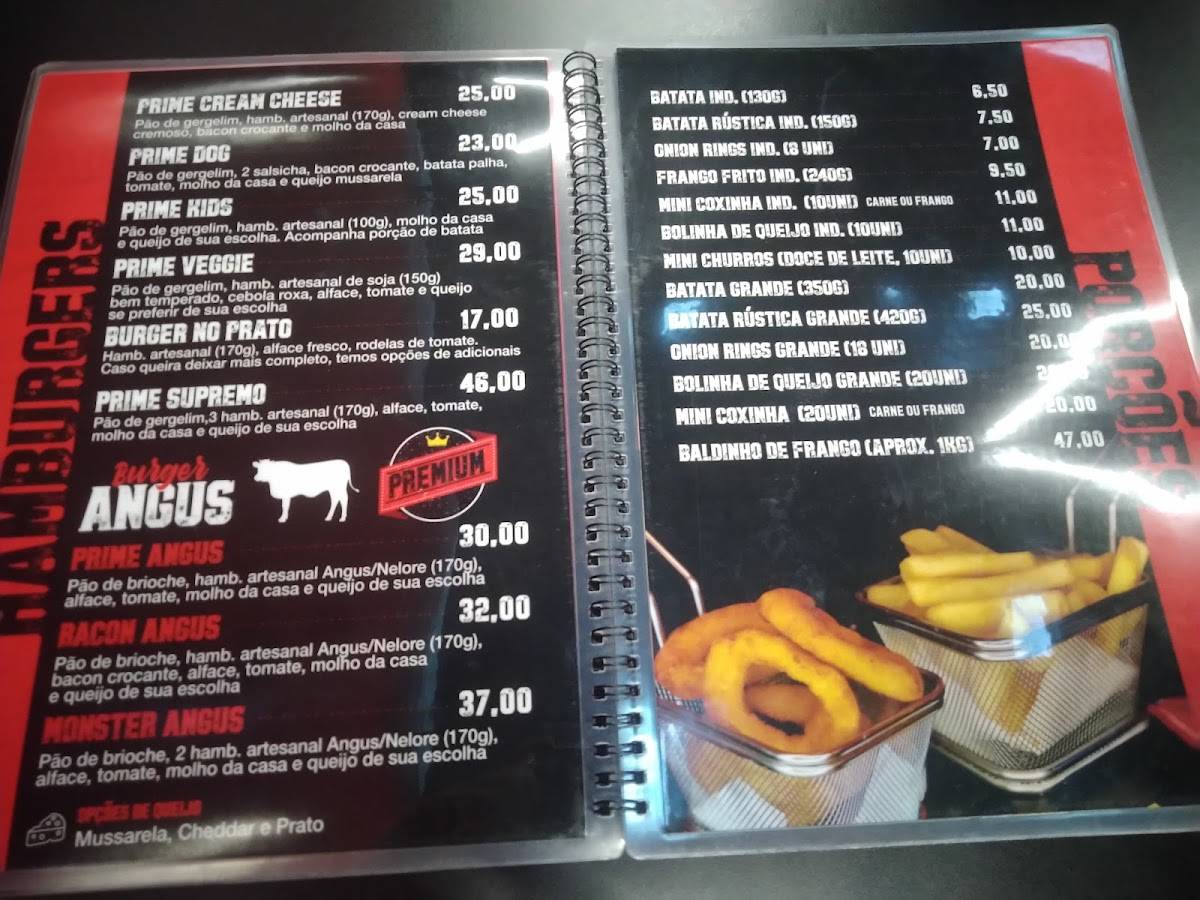 Menu em Prime Burger restaurante, Dourados