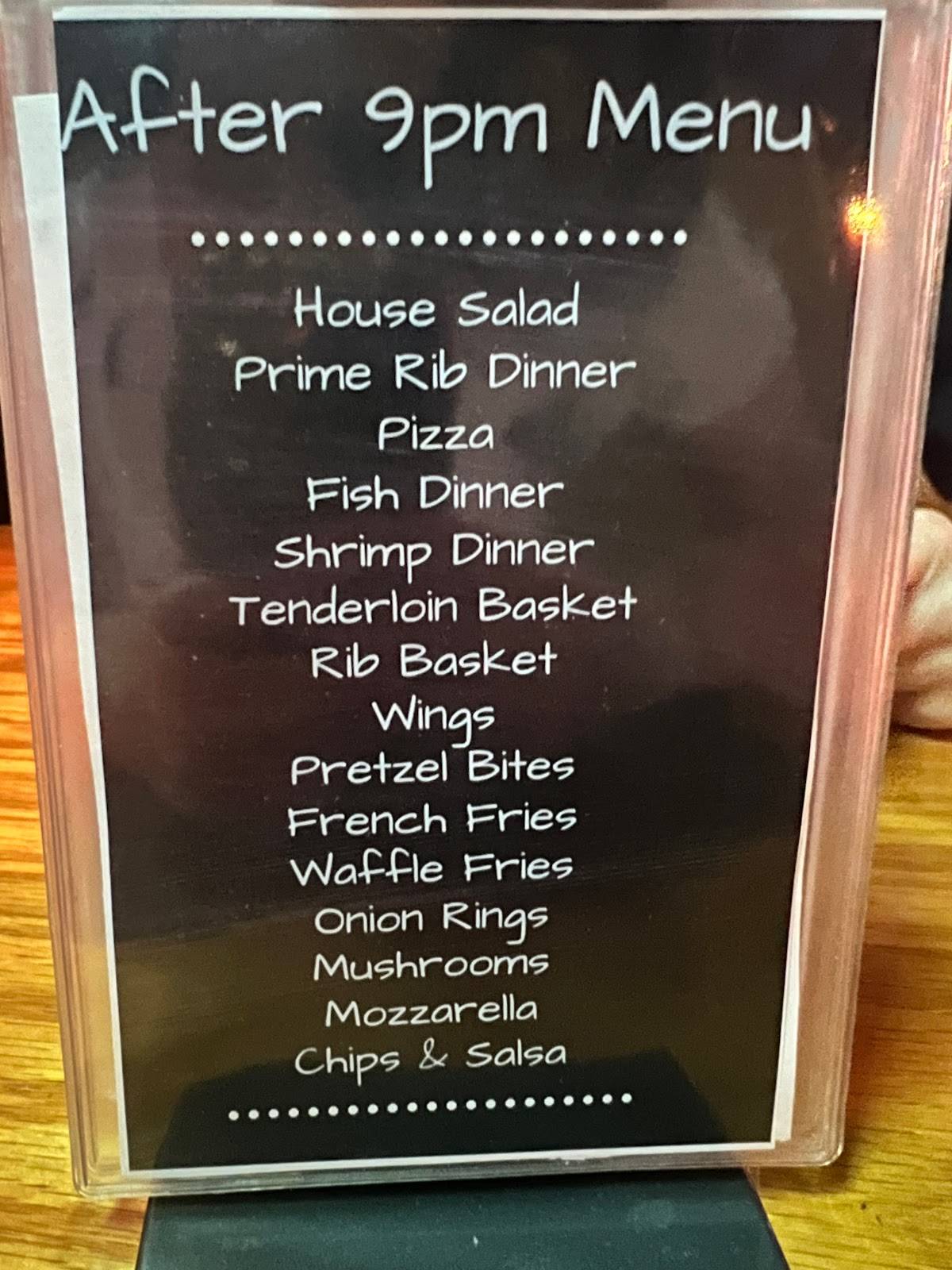 Menu at Down Under pub & bar, Syracuse