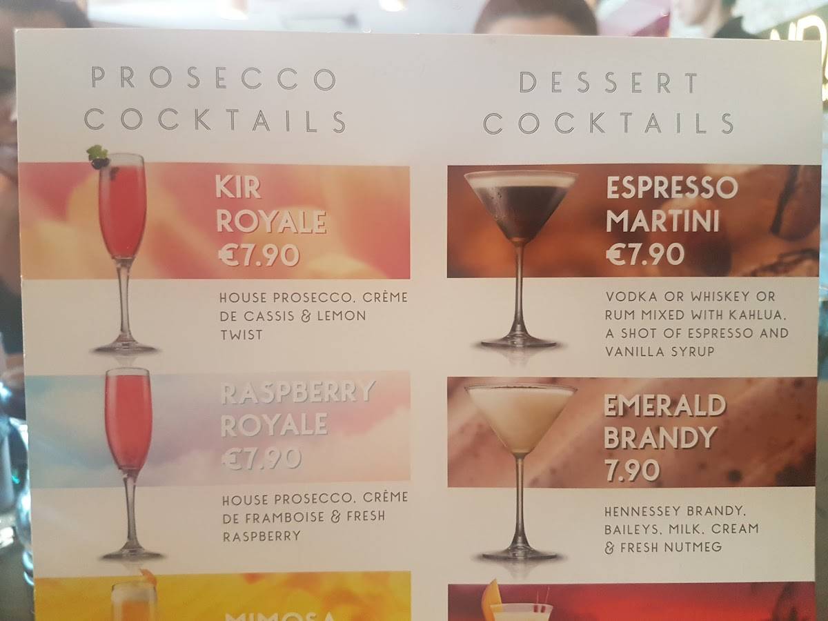 Menu at Pandini's Restaurant, Clondalkin