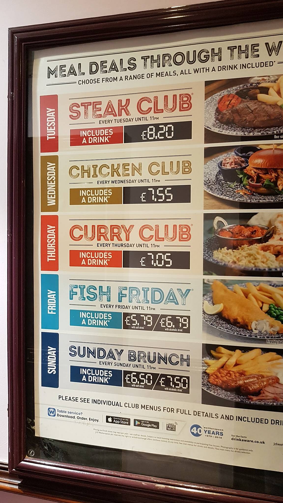 Menu at The Robert the Bruce pub & bar, Dumfries