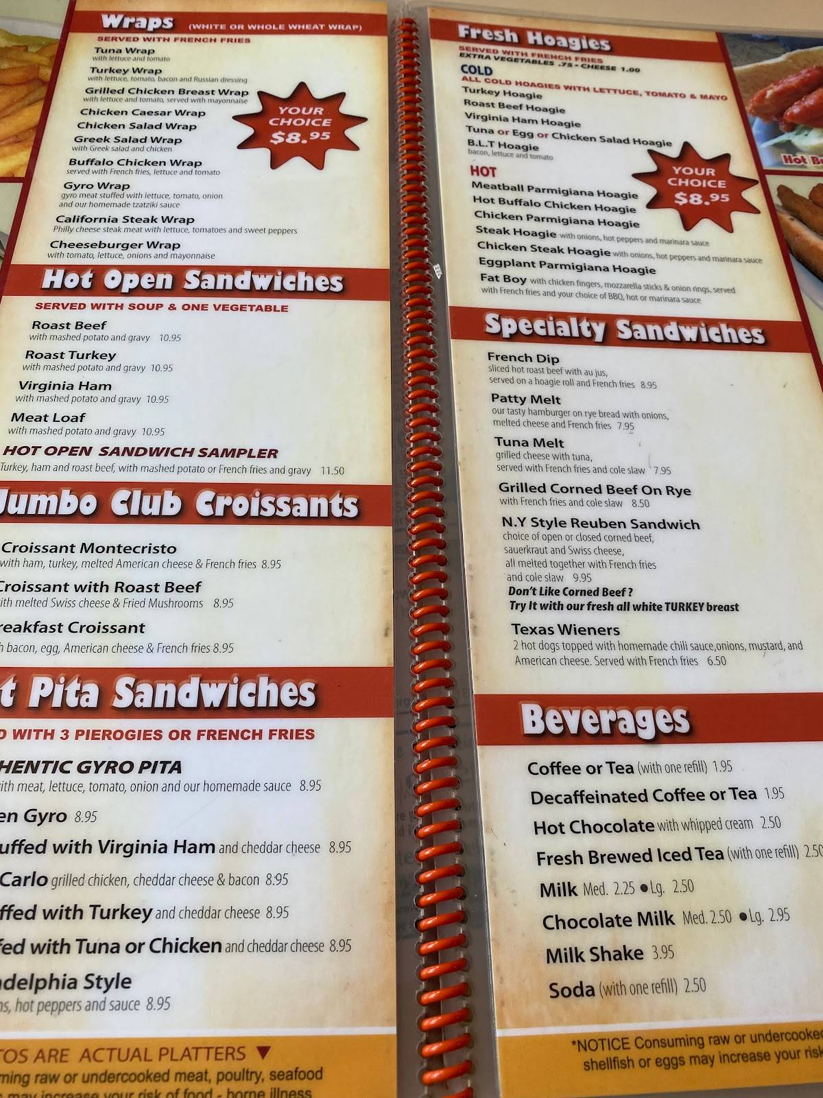 Menu at Dunmore Bucktown Diner restaurant, Dunmore