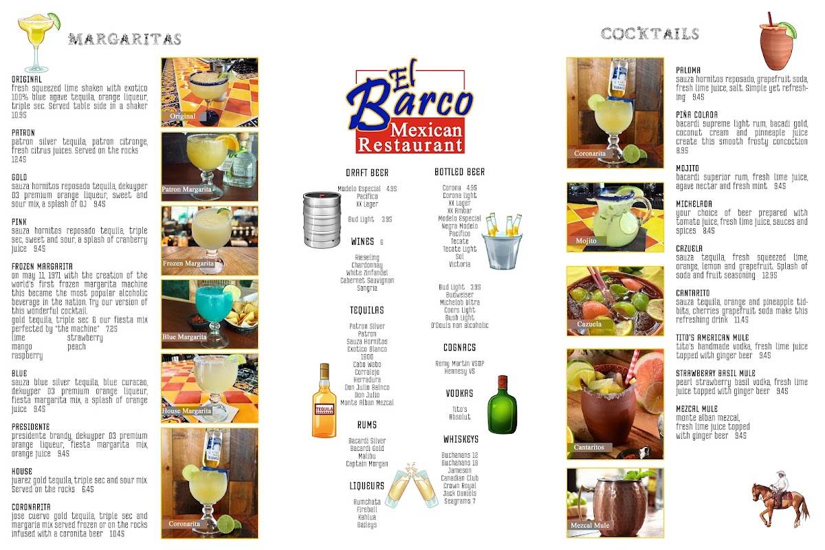 Menu at El Barco Méxican Restaurant, Urbandale