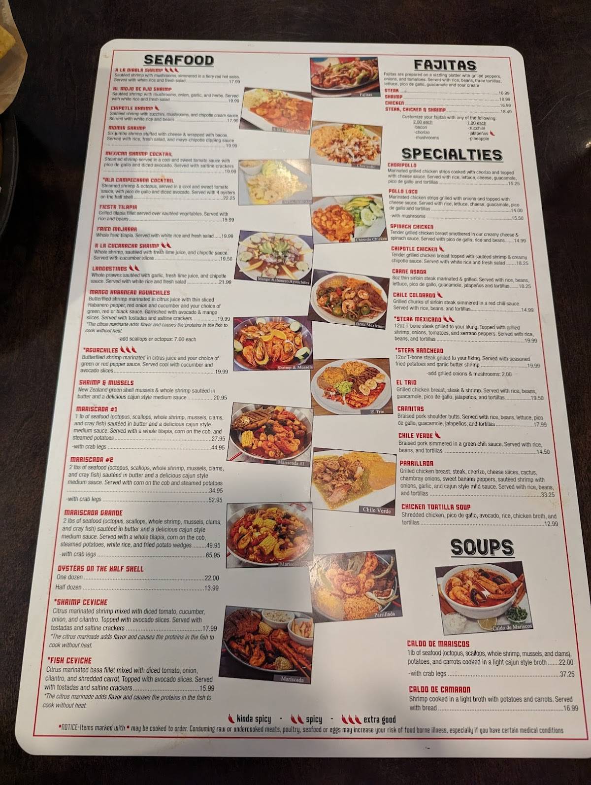 Menu at El Barco Méxican Restaurant, Urbandale