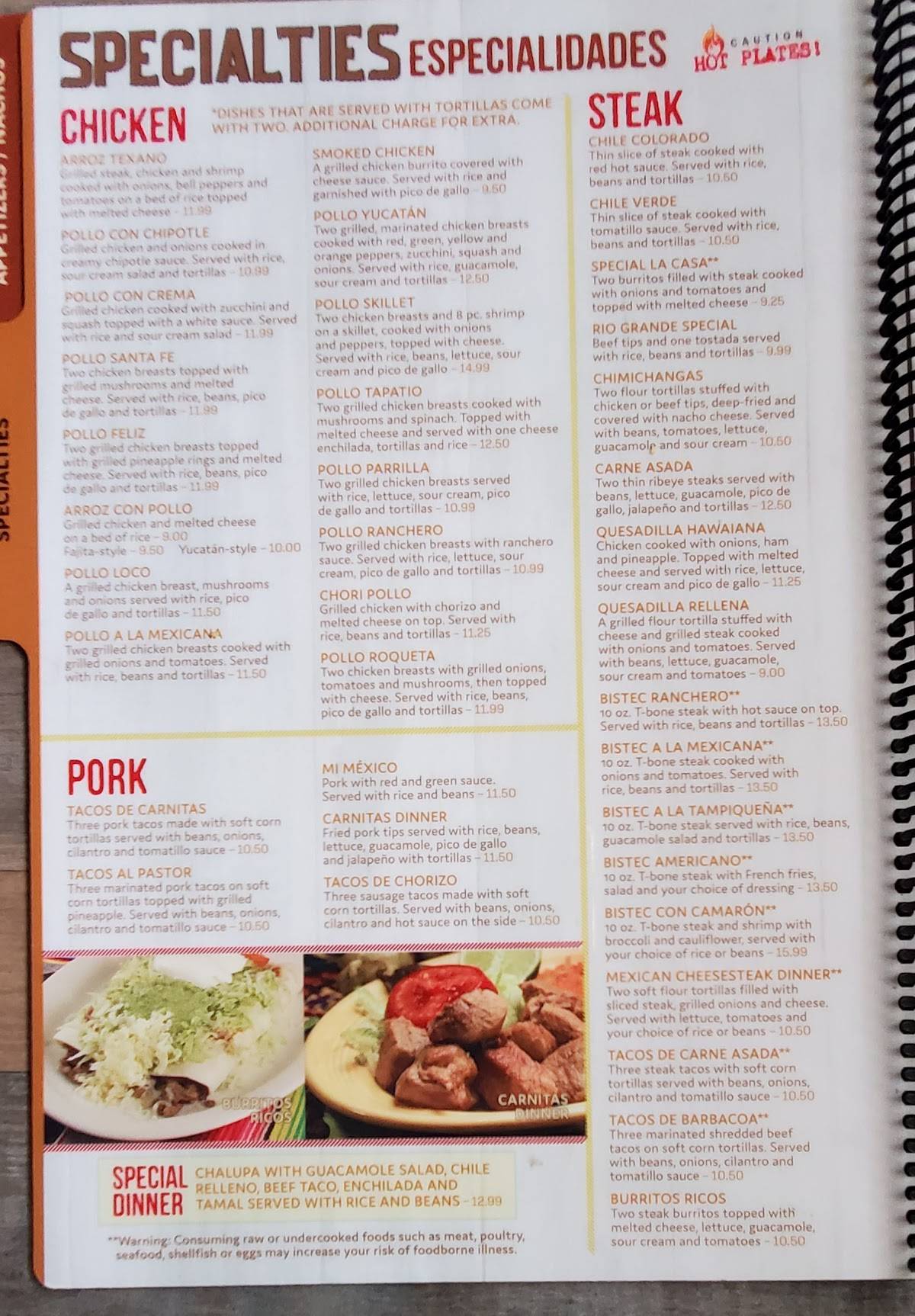 Menu at El Burrito Loco restaurant, Glade Spring, Brittany Lee Dr